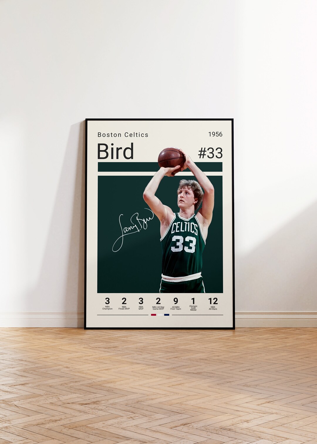 Larry Bird Poster, Boston Celtics Poster, Basketball Print, Basketball ...