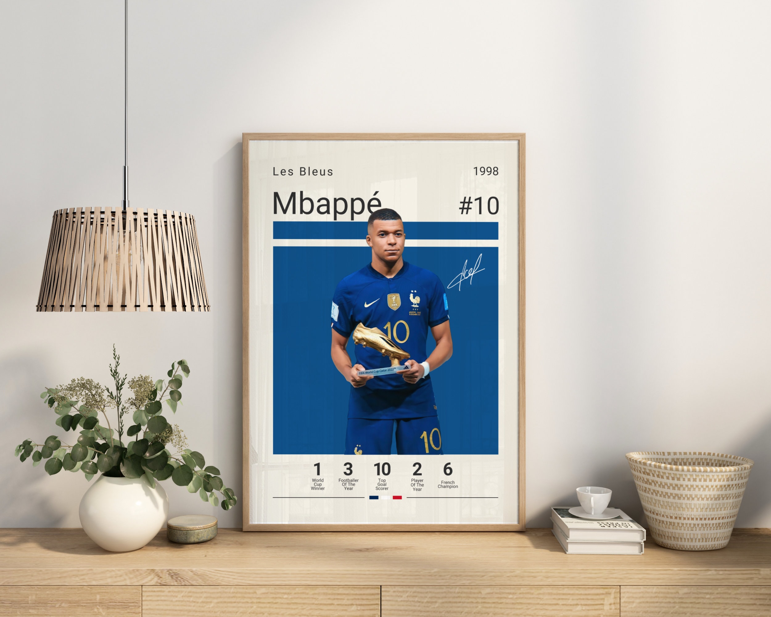 Kylian Mbappe Poster, Team France Poster, Football Print, Football ...