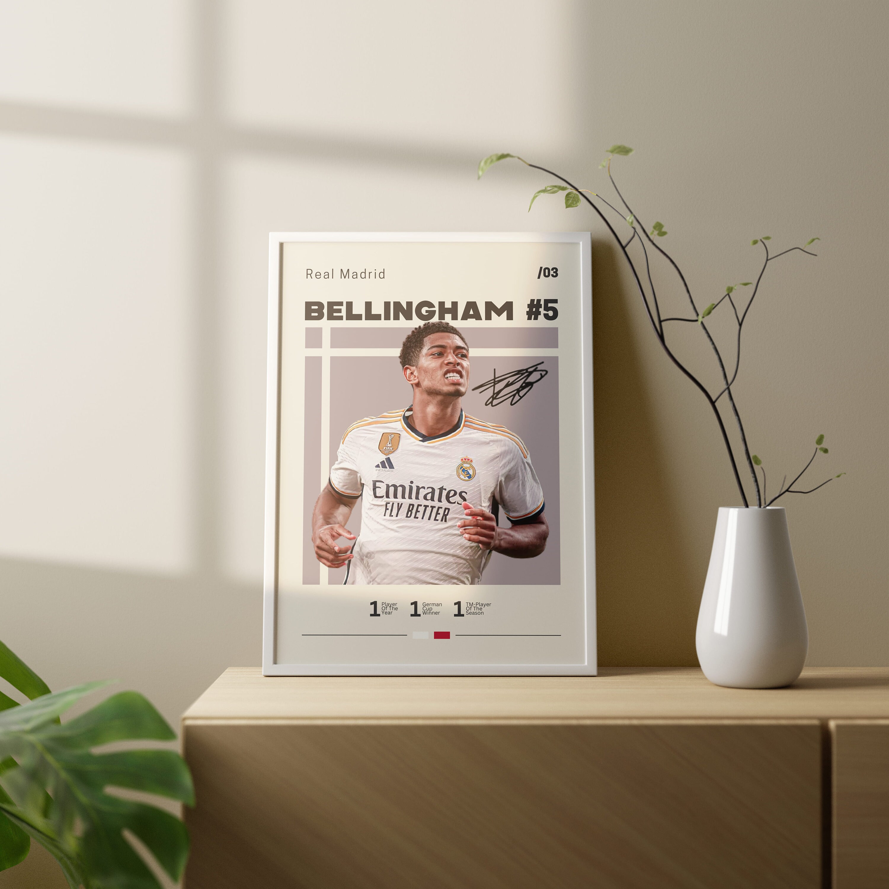 Jude Bellingham Poster, Real Madrid Football Print, Football Poster ...