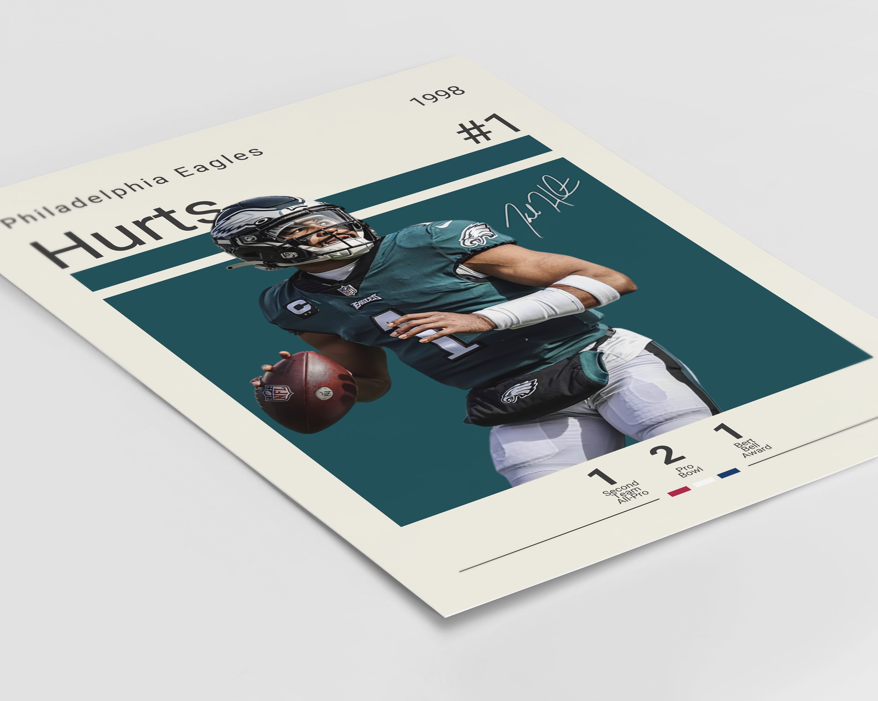Jalen Hurts Poster, Philadelphia Eagles Poster, NFL Fan Gifts, NFL ...