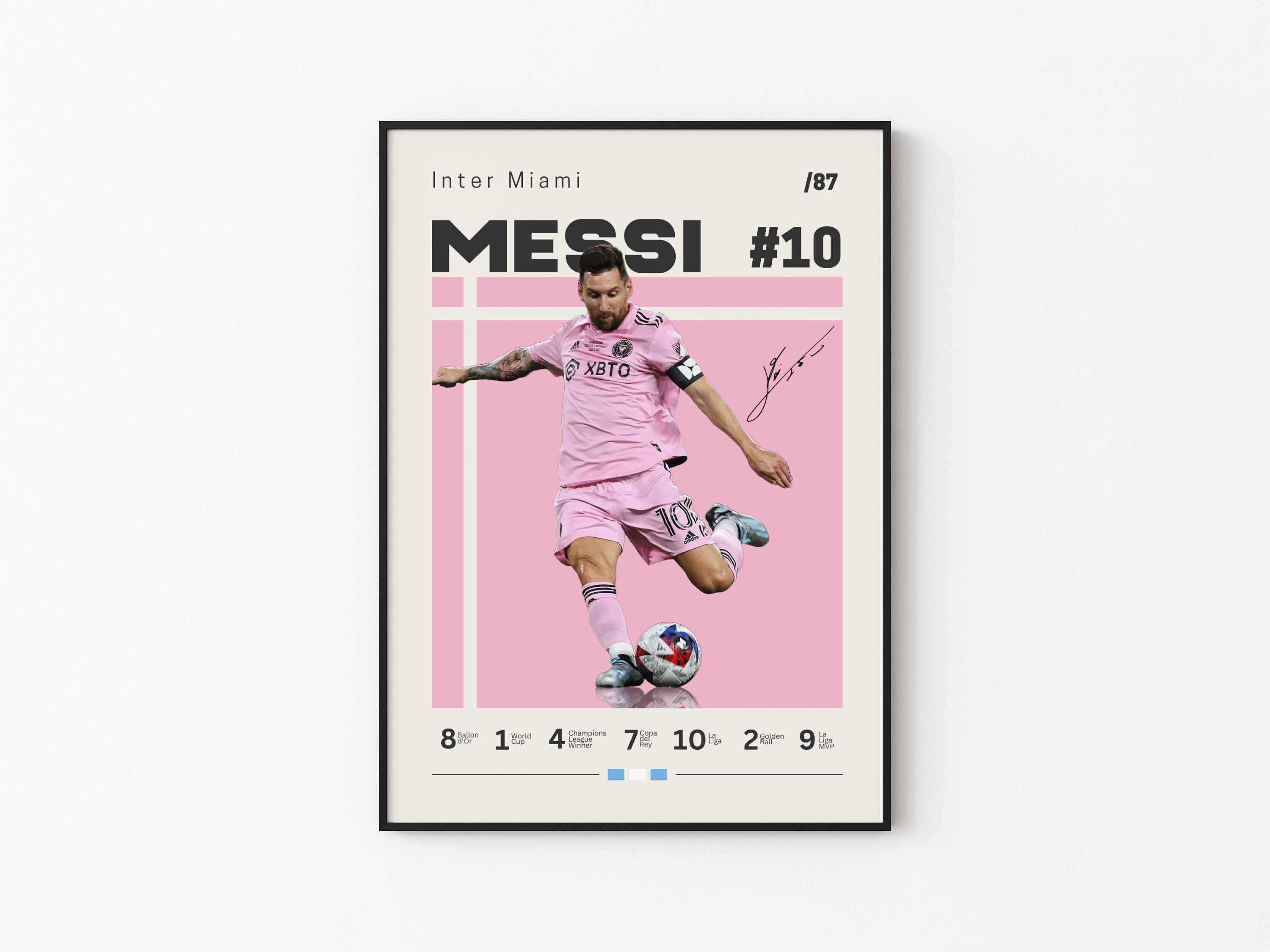 Lionel Messi Poster, Inter Miami Poster, Football Print, Football ...