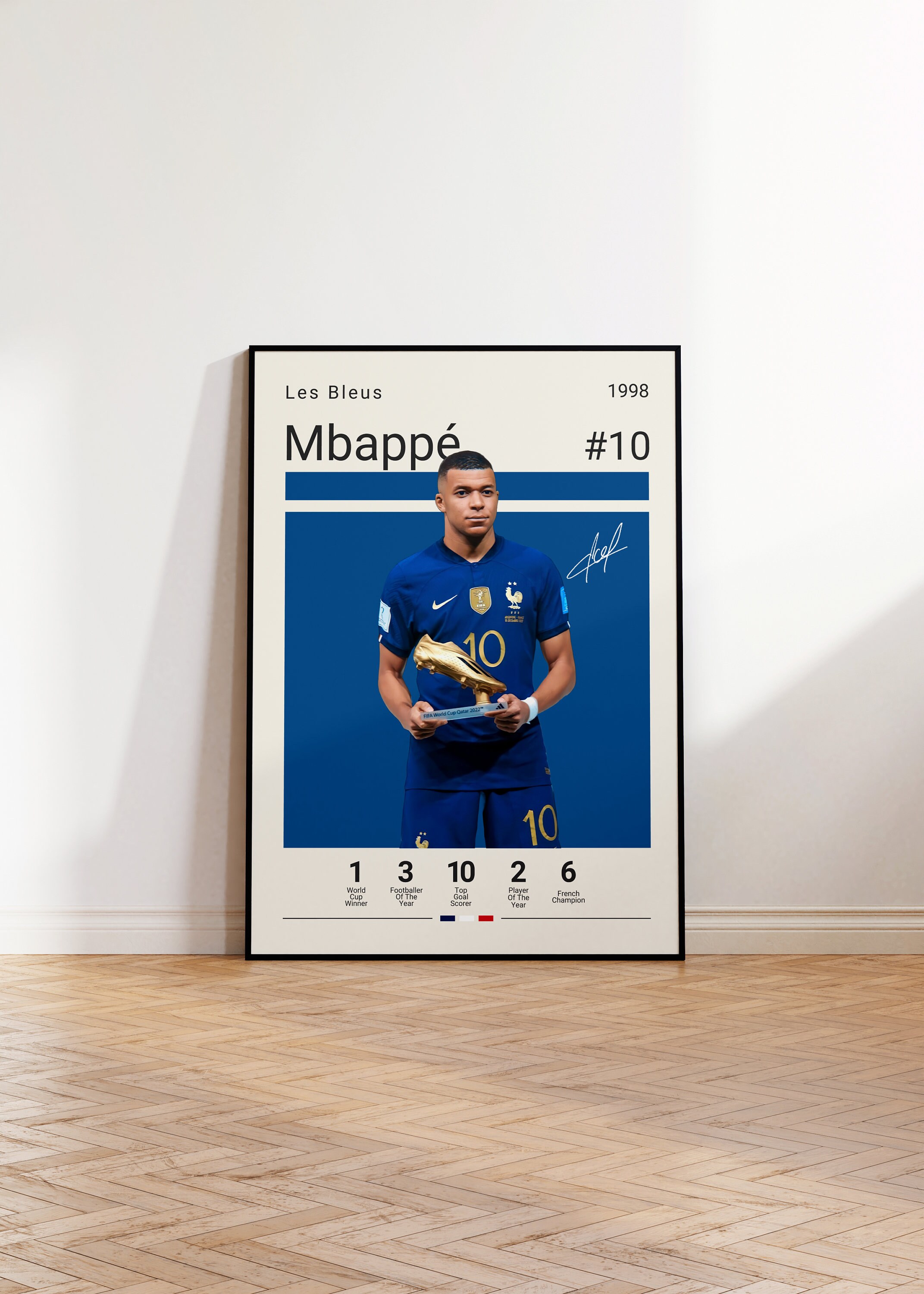 Kylian Mbappe Poster, Team France Poster, Football Print, Football ...