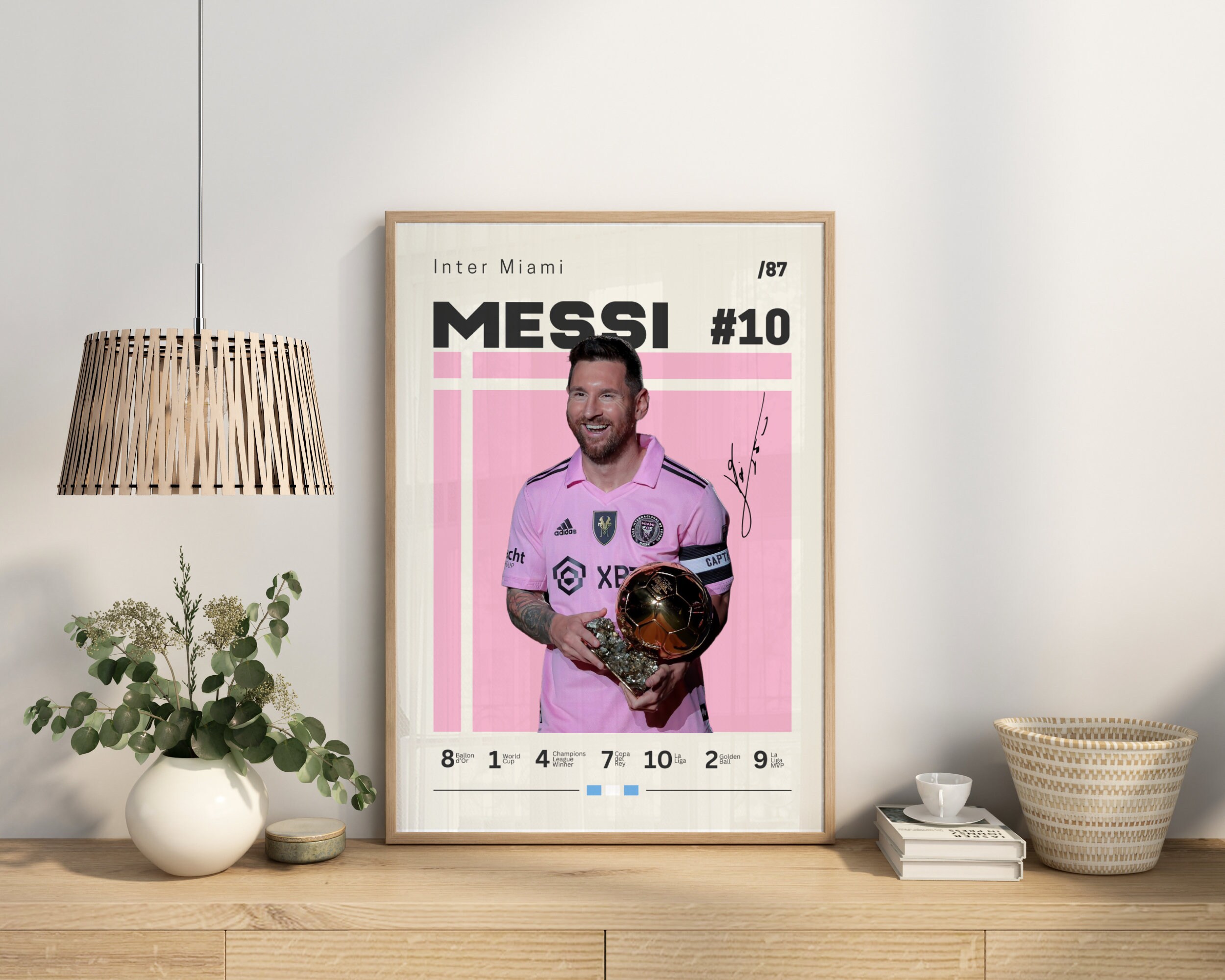 Lionel Messi Poster, Inter Miami Poster, Football Print, Football ...