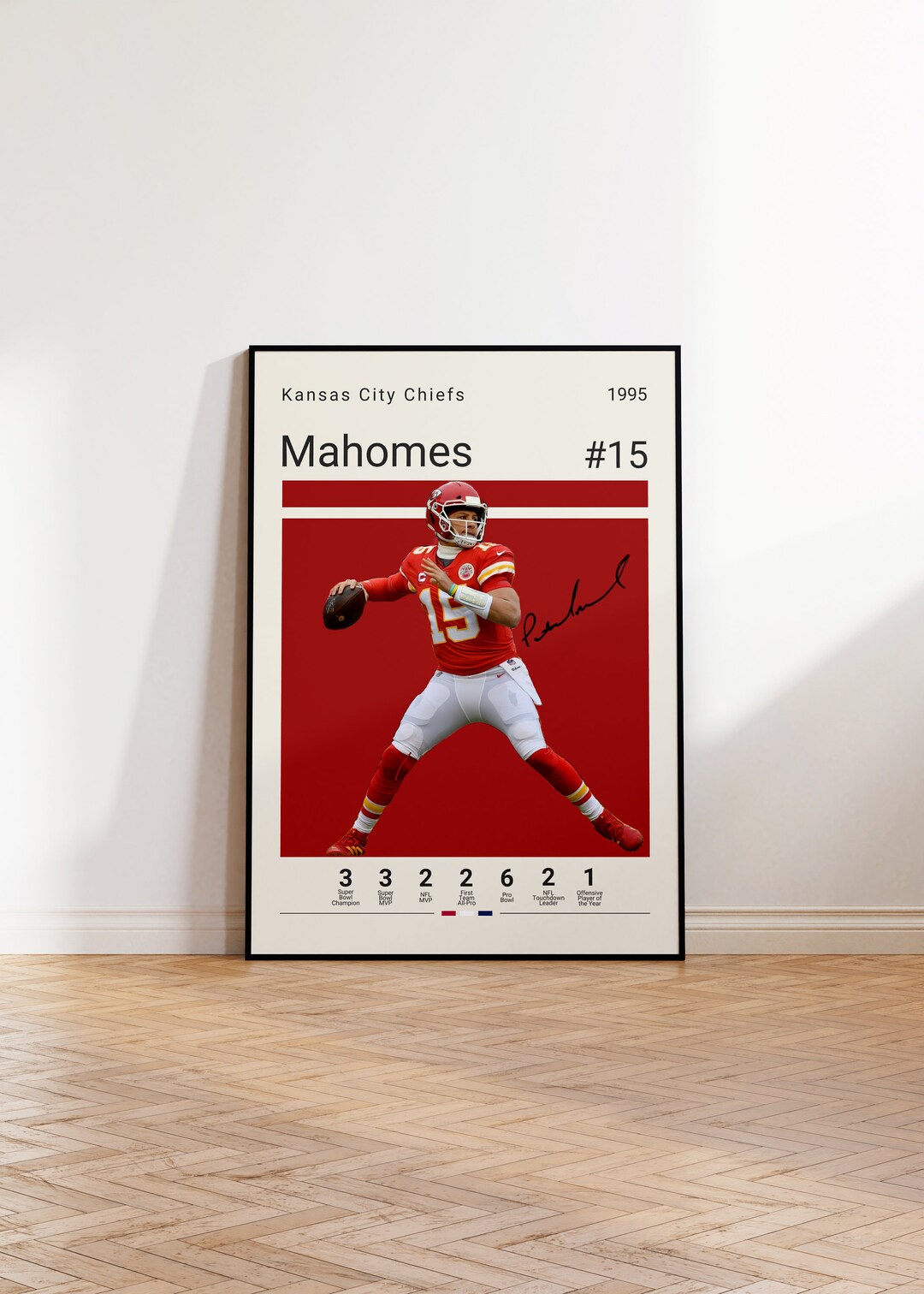 Patrick Mahomes Poster, Kansas City Chiefs Poster, NFL Fan Gifts, NFL ...