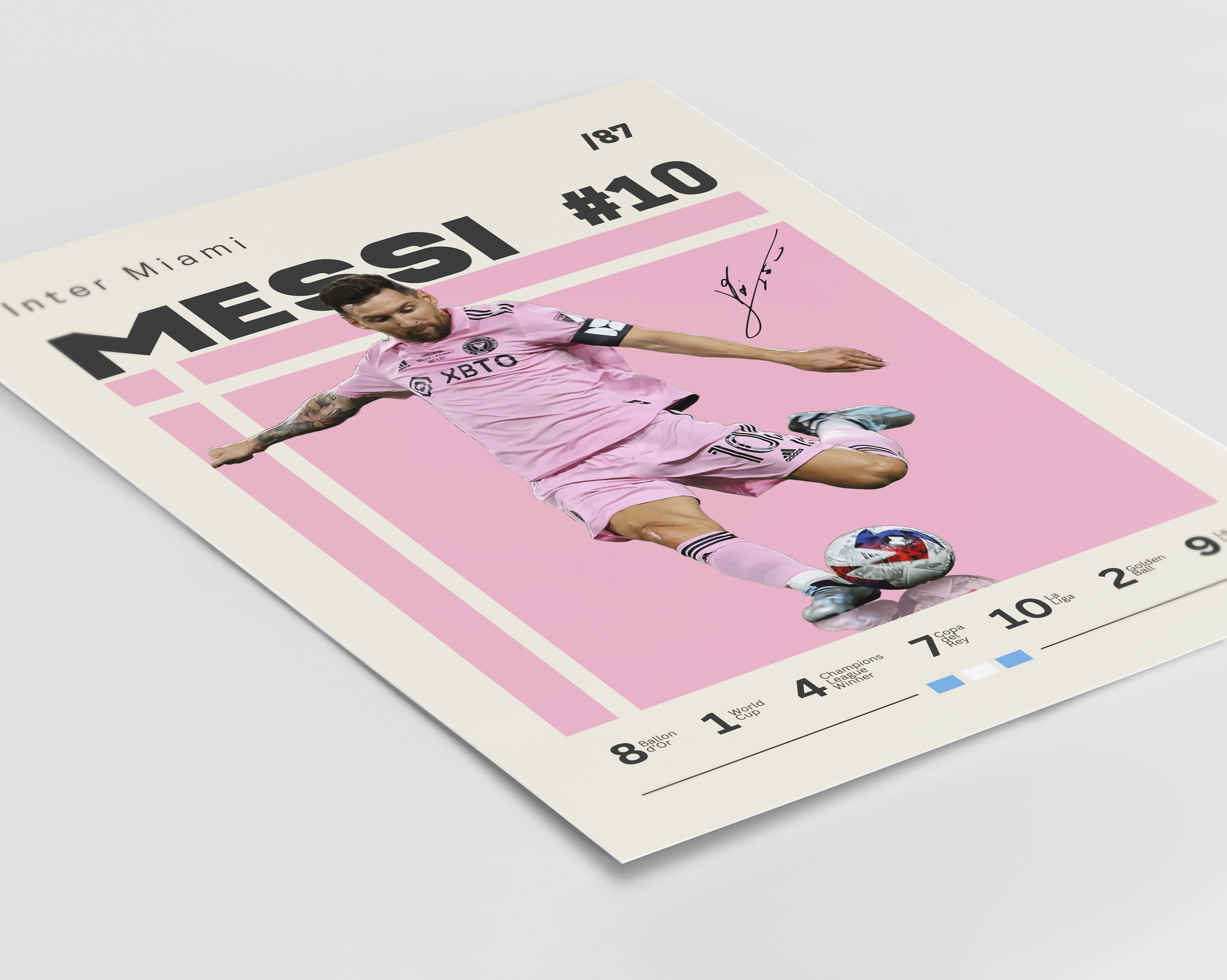 Lionel Messi Poster, Inter Miami Poster, Football Print, Football ...