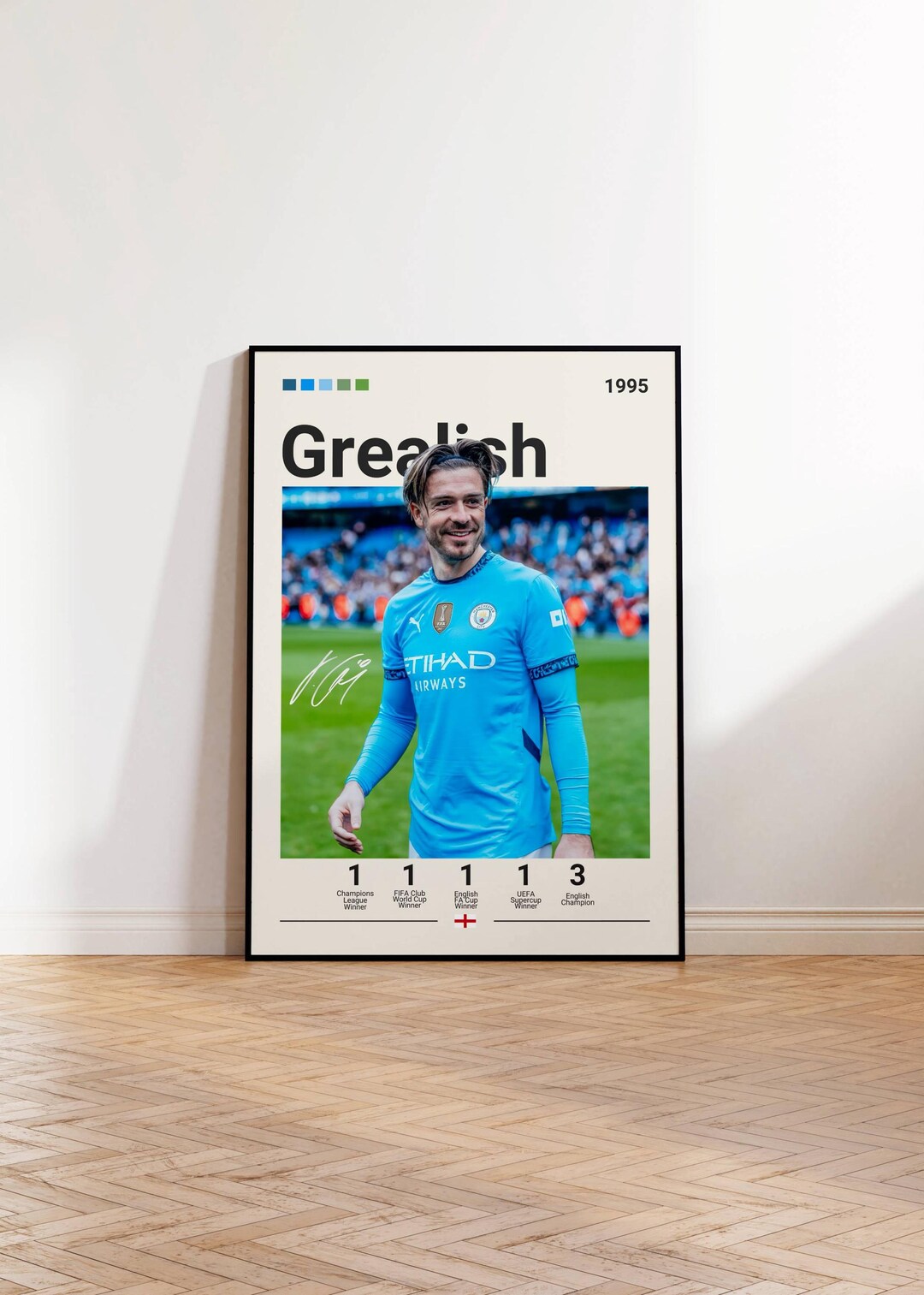 Jack Grealish Poster, Manchester City Print, Grealish Fan Gift, Soccer ...