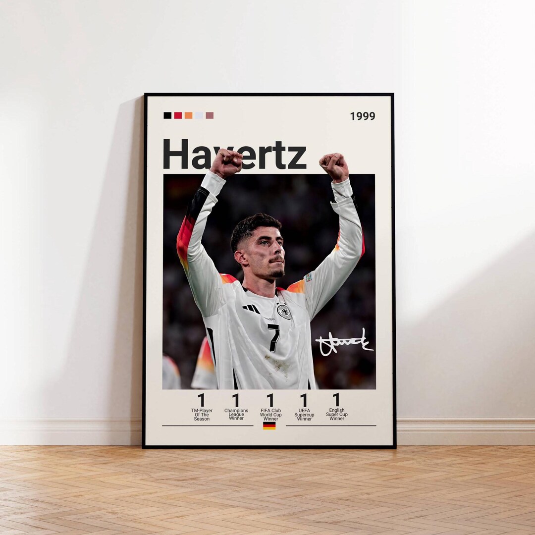 Kai Havertz Poster, German DFB Print, Kai Havertz Fan Gift, Soccer ...