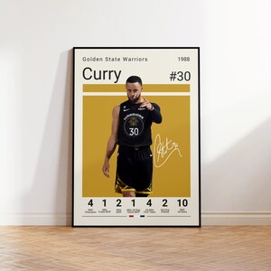 Stephen Curry Poster, Golden State Warriors Poster, Basketball Print ...
