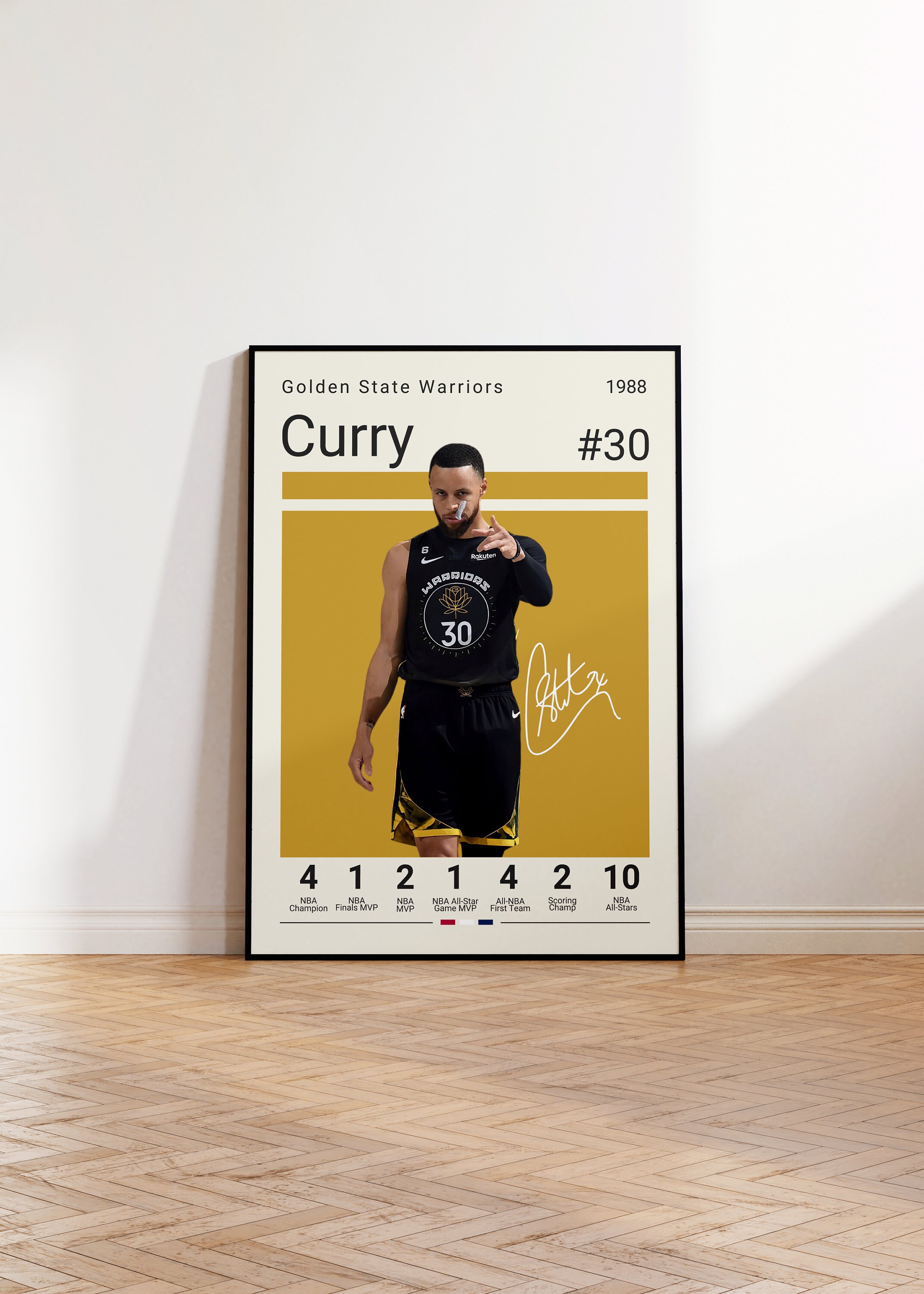 Stephen Curry Poster, Golden State Warriors Poster, Basketball Print ...