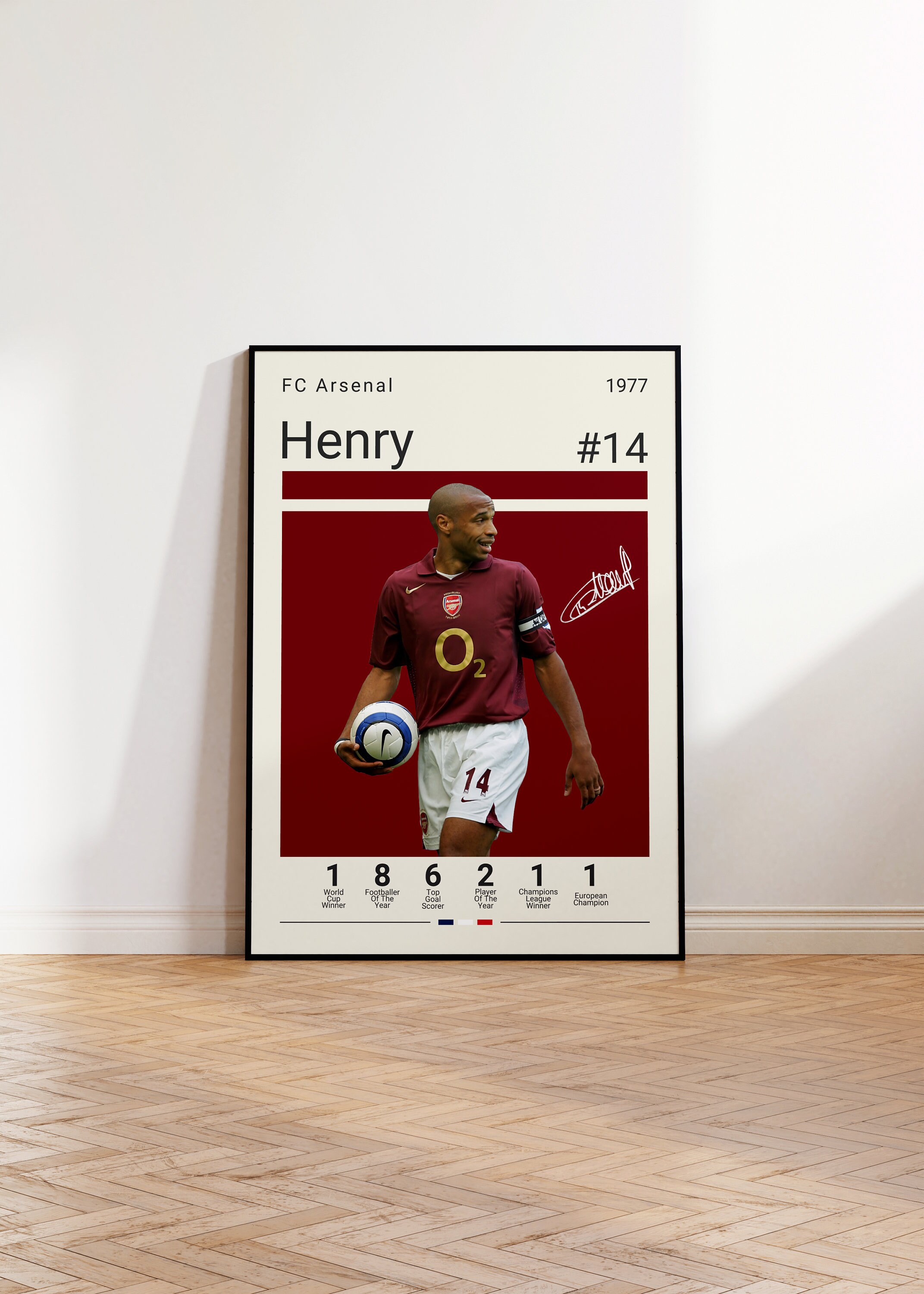 Thierry Henry Poster, FC Arsenal Football Print, Football Poster ...