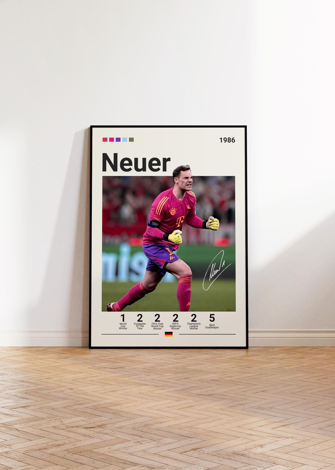 Manuel Neuer Poster, Bayern Munich Print, Neuer Fan Gift, Soccer Gifts ...