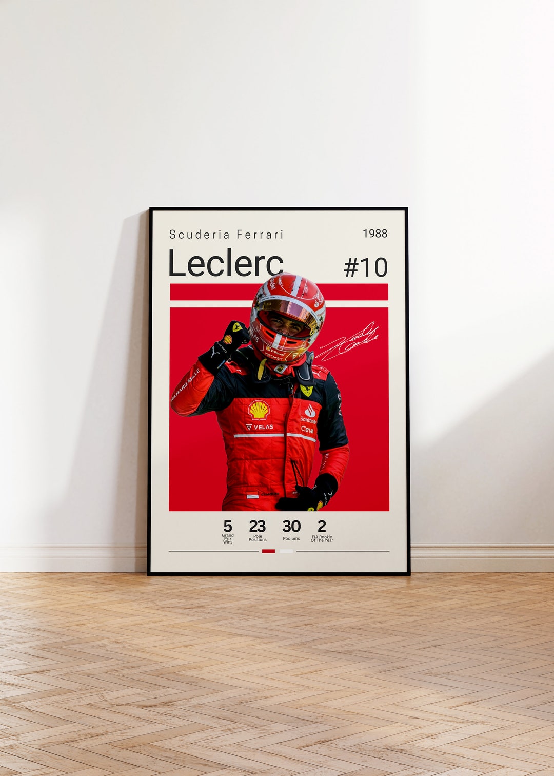 Charles Leclerc Poster, F1 Racing Poster, F1 Fan Gift, Formular One ...