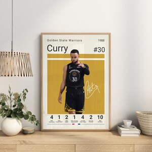 Stephen Curry Poster, Golden State Warriors Poster, Basketball Print ...