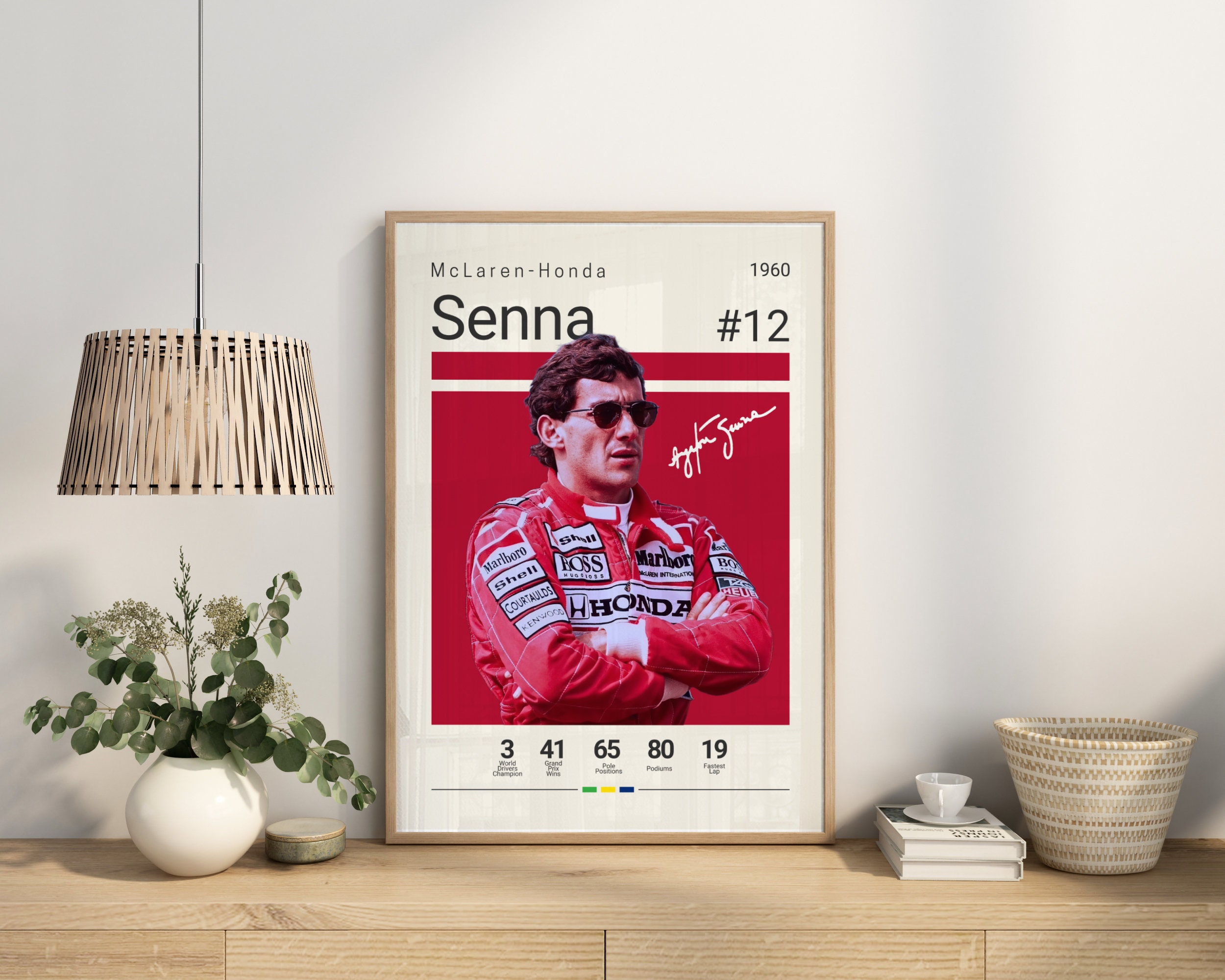 Ayrton Senna Poster, F1 Racing Poster, F1 Fan Gift, Formular One Poster ...