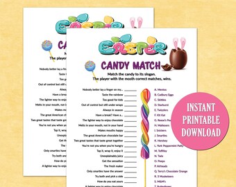 Easter Candy Match Game, Printable Easter Candy Match Activity, Easter ...