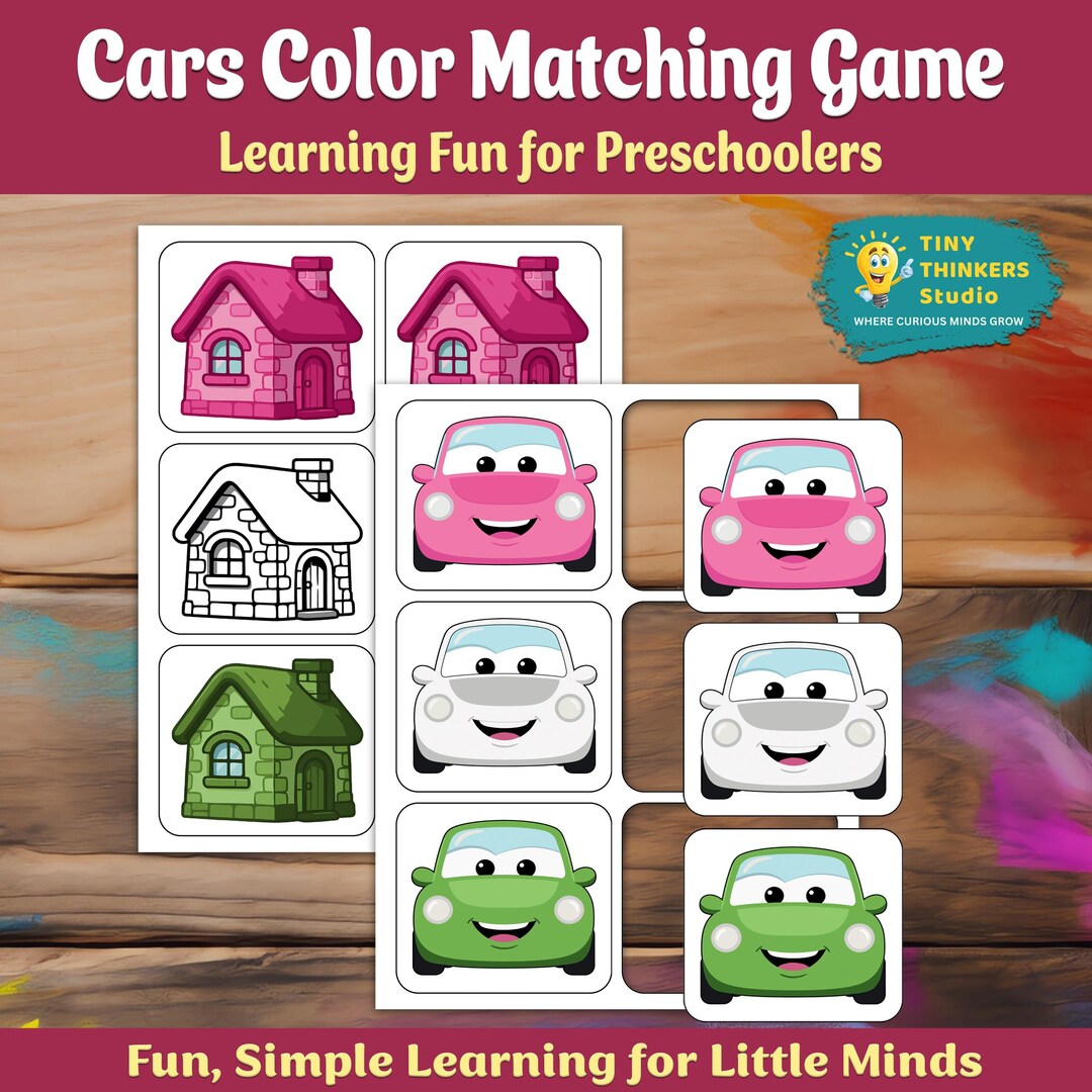 Car Color Matching Game Printable – Tiny Thinkers Fun Preschool Color ...