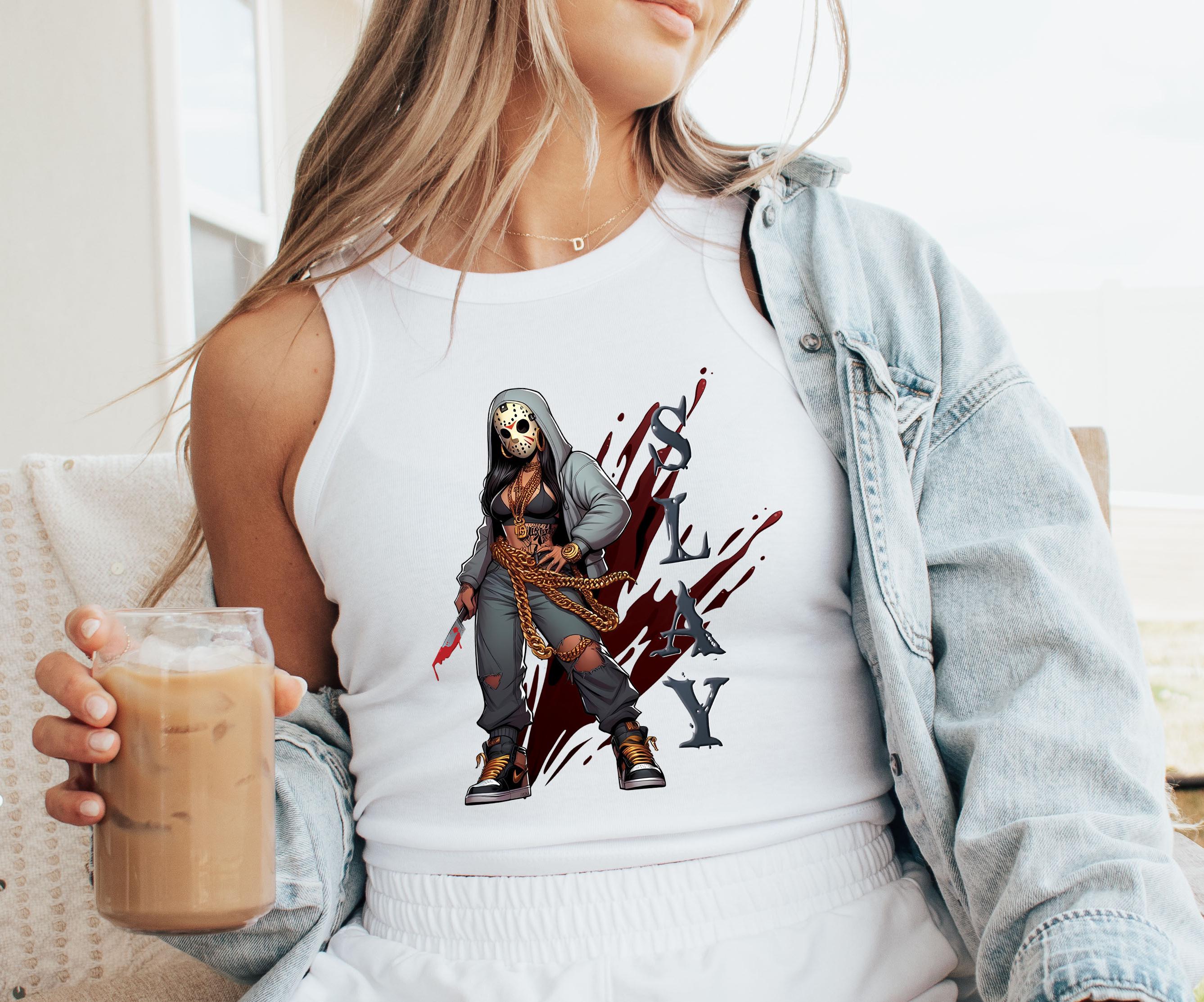 Female Jason Voorhees PNG: Horror Baddie Halloween Sublimation (digital ...