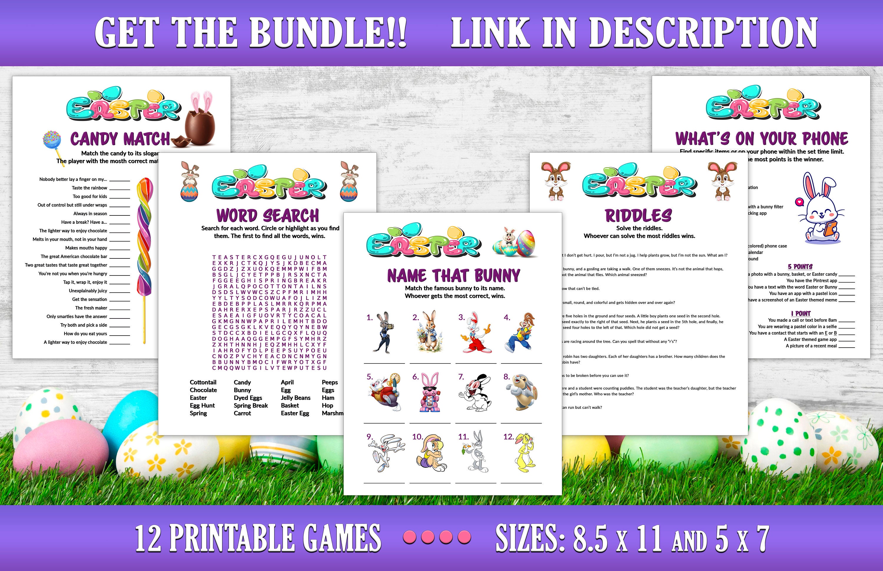 Name That Bunny | Easter Game | Easter Activity | Printable Easter Game ...