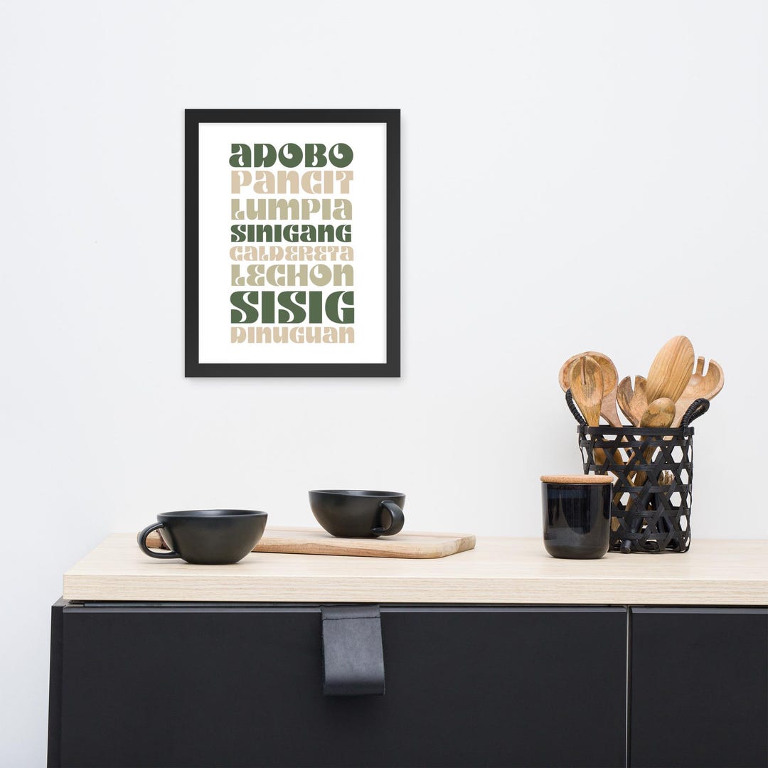 Filipino Foods | Framed Photo Paper Poster - Etsy