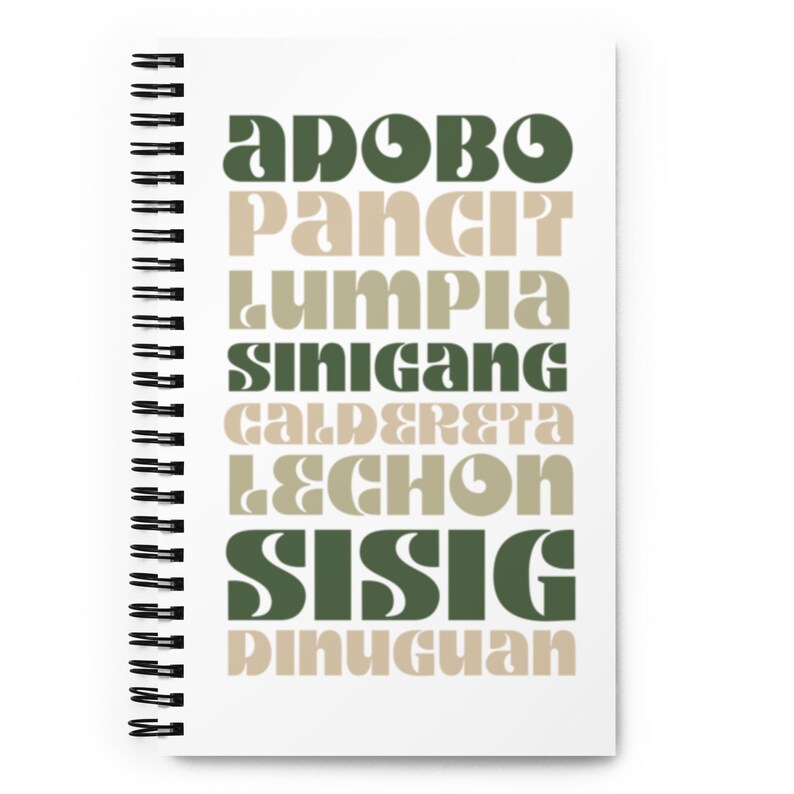 Filipino Food | Spiral Notebook - Etsy