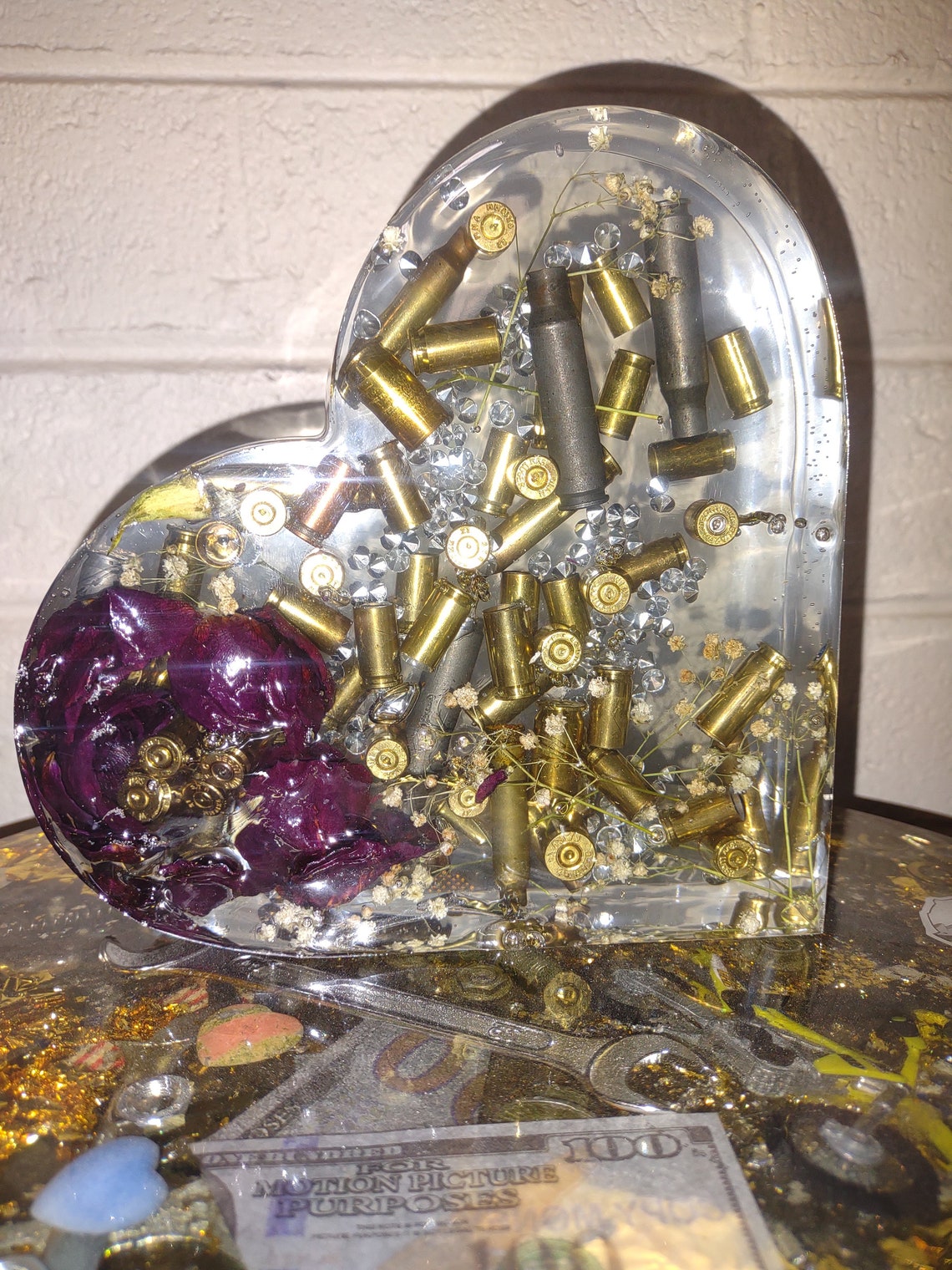 Giant Resin Shell Casings Heart - Etsy