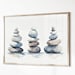 Zen Wall Art, Three Balancing Stones, Spa Wall Art, Beach Rock Painting ...