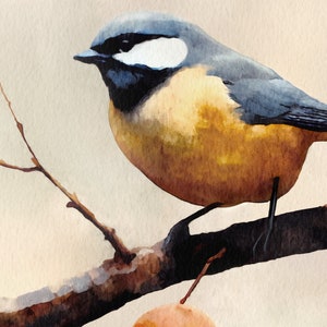 Bluebird Watercolor Print, Fall Decor, Blue Bird Artwork, Fall ...