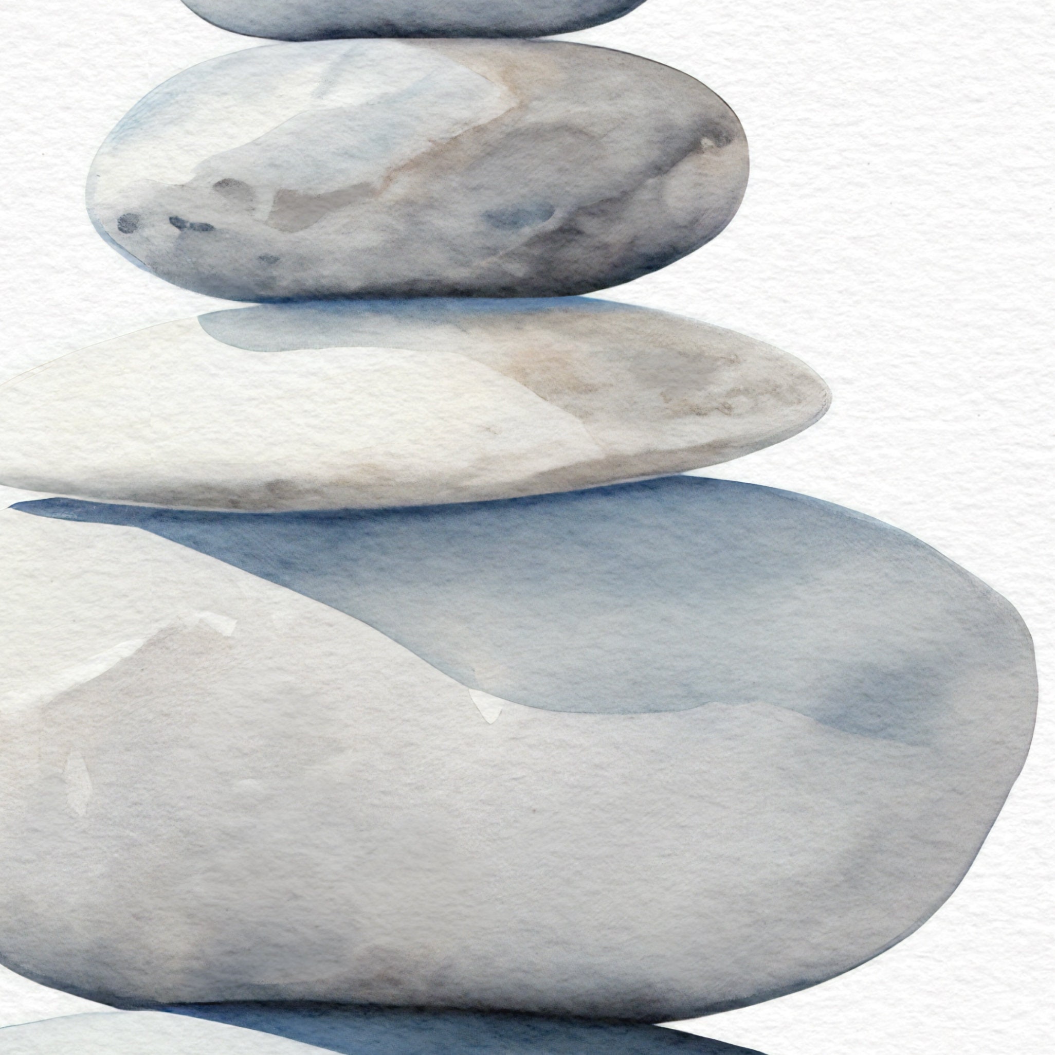 Balancing Stones Print Set: Zen Spa Wall Art, Beach Rock Painting - Etsy