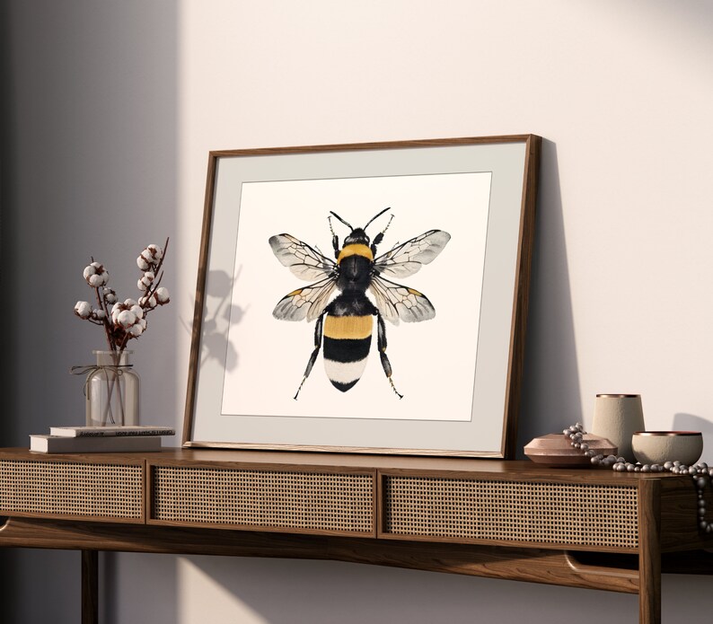 Honey Bee Watercolor Wall Art, Insect Art, Science Classroom Decor ...