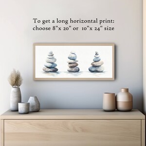Zen Wall Art, Three Balancing Stones, Spa Wall Art, Beach Rock Painting ...