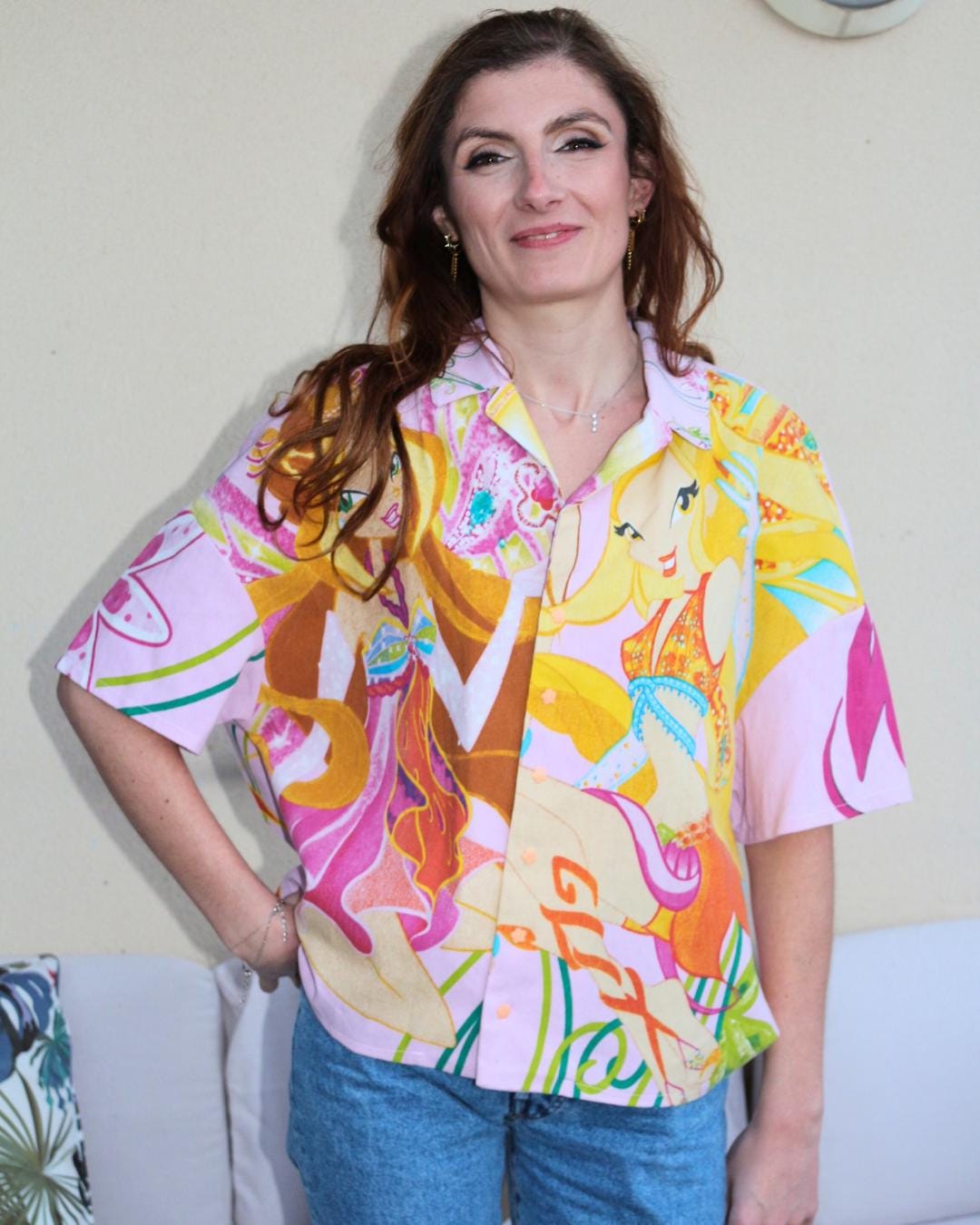 Handmade in France Unisex Winx Club Enchantix Shirt - Size 40 Oversize ...