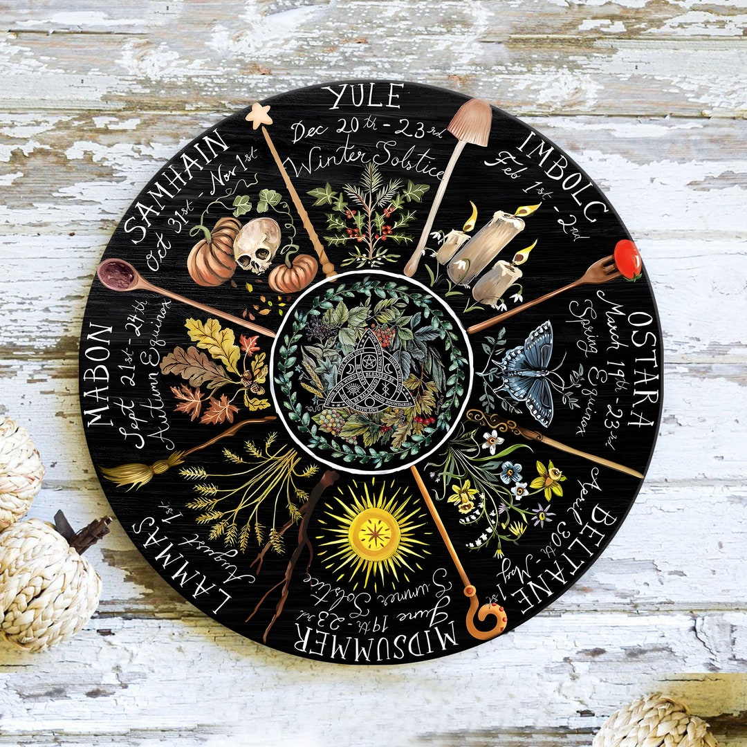 Roue De L'Année 2024 Calendrier Païen Sorcellerie - Etsy France