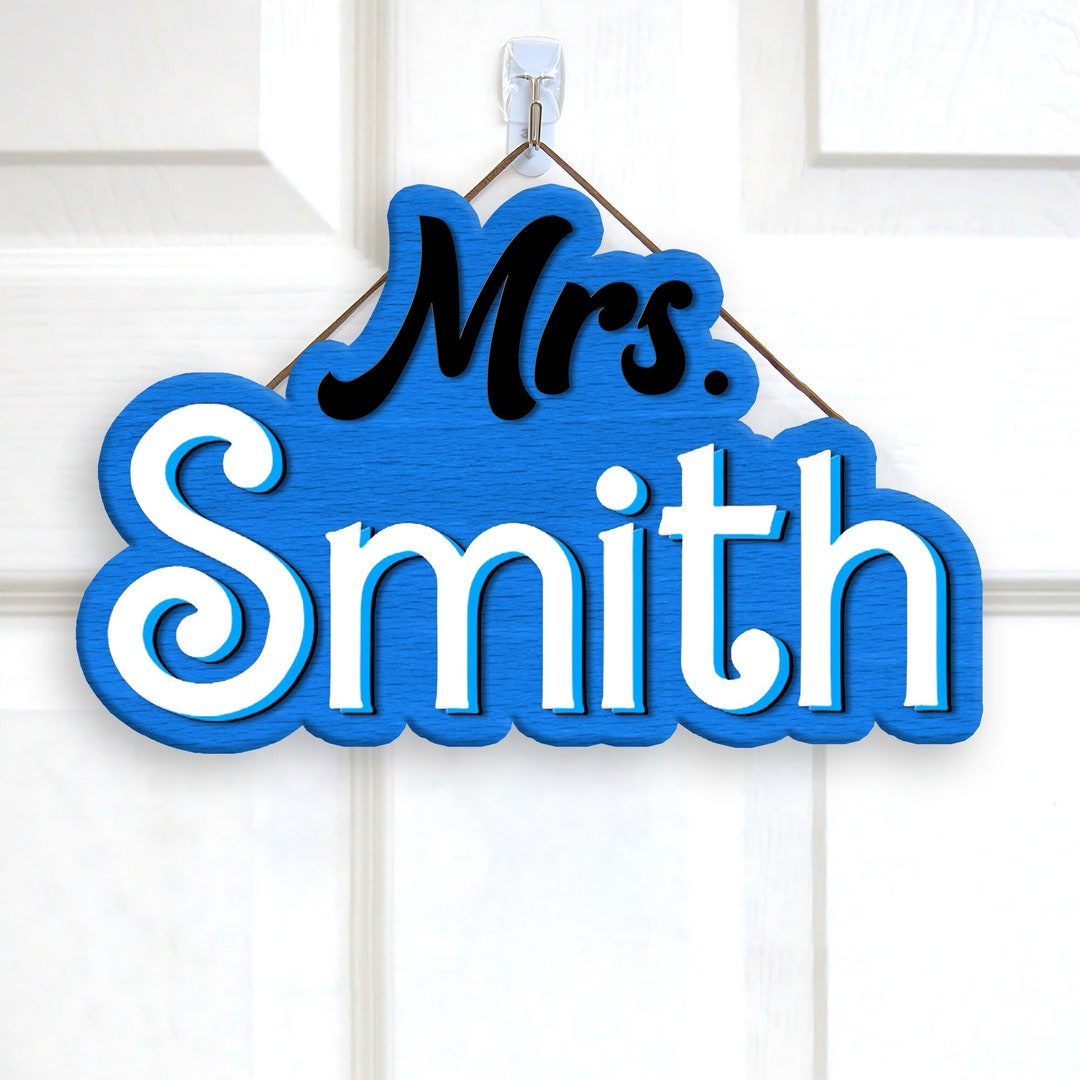 Personalized Teacher Name Door Sign Teacher Gifts Teacher - Etsy