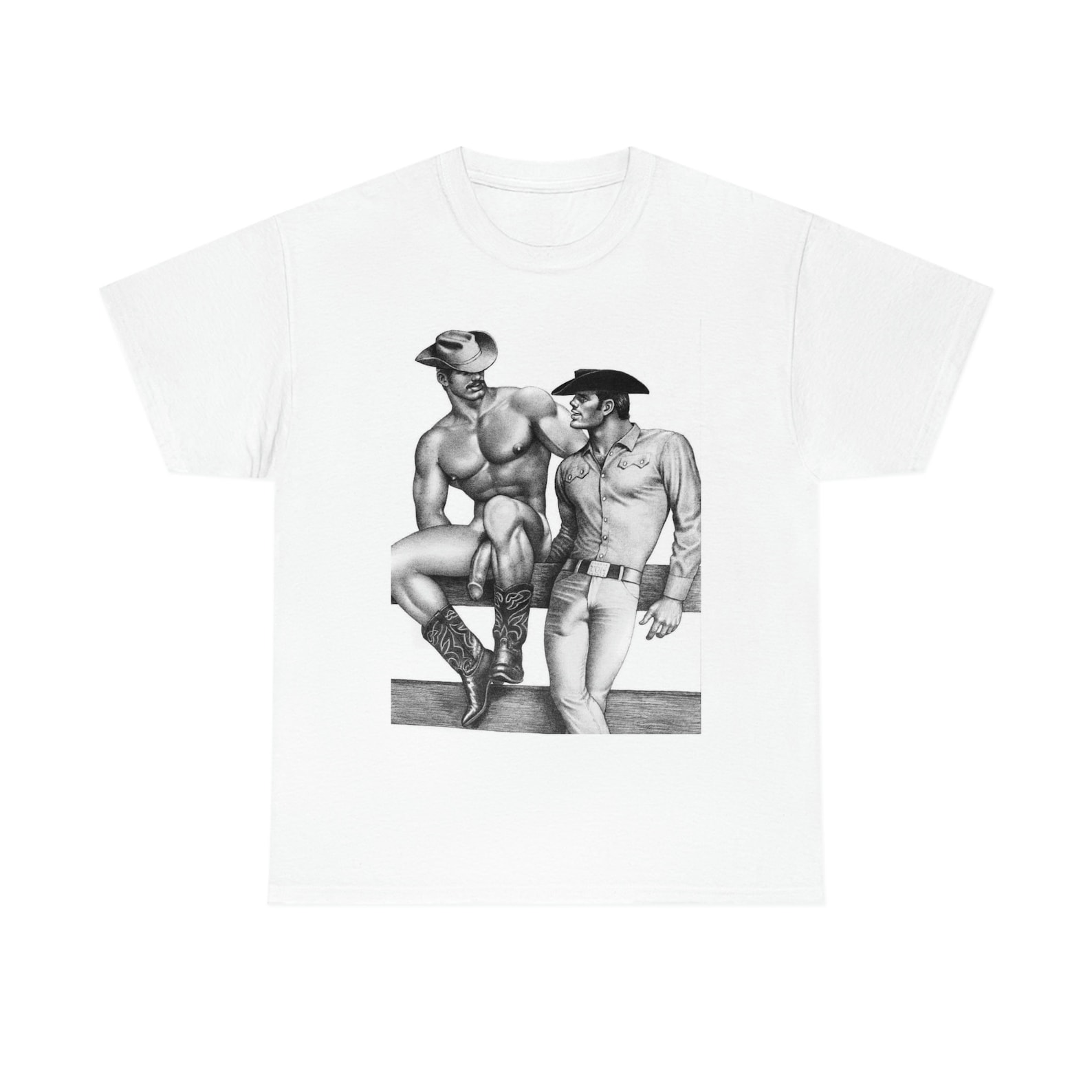 Unisex TOM OF FINLAND Curious Cowboys / Homoerotic Art T-shirt - Etsy