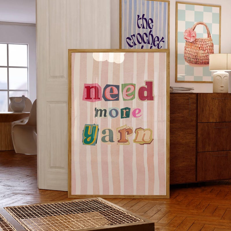 Knitting Poster - Etsy