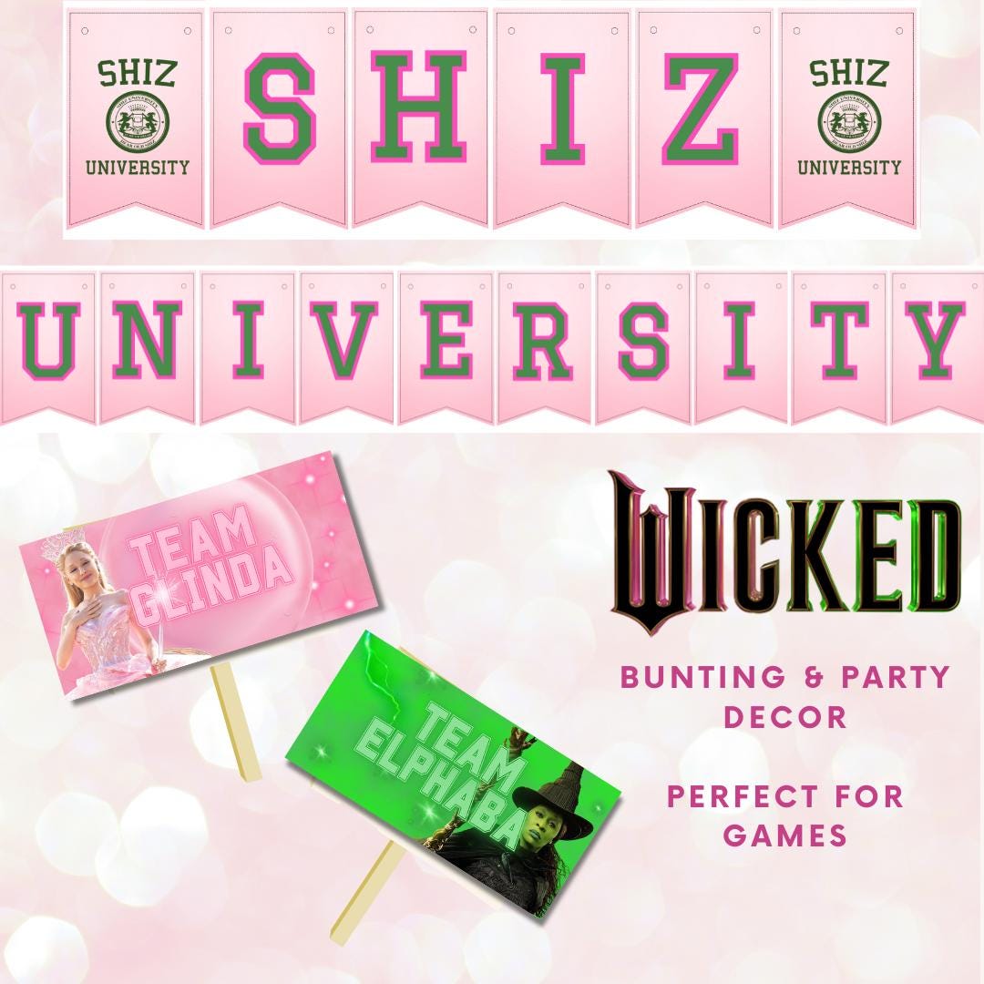 Shiz University Wicked-inspired Printable Birthday Bunting Banner ...