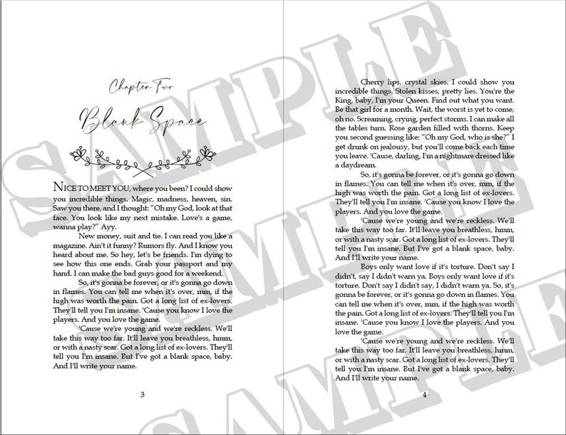 Taylor Swift 1989 taylor's Version Printable Lyrics Pages Download - Etsy