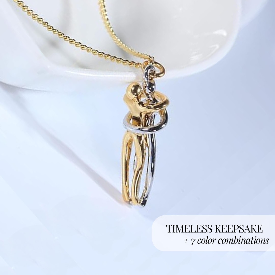 Custom Hug Necklace for Engaged Couple Romantic Jewelry Wedding Day ...