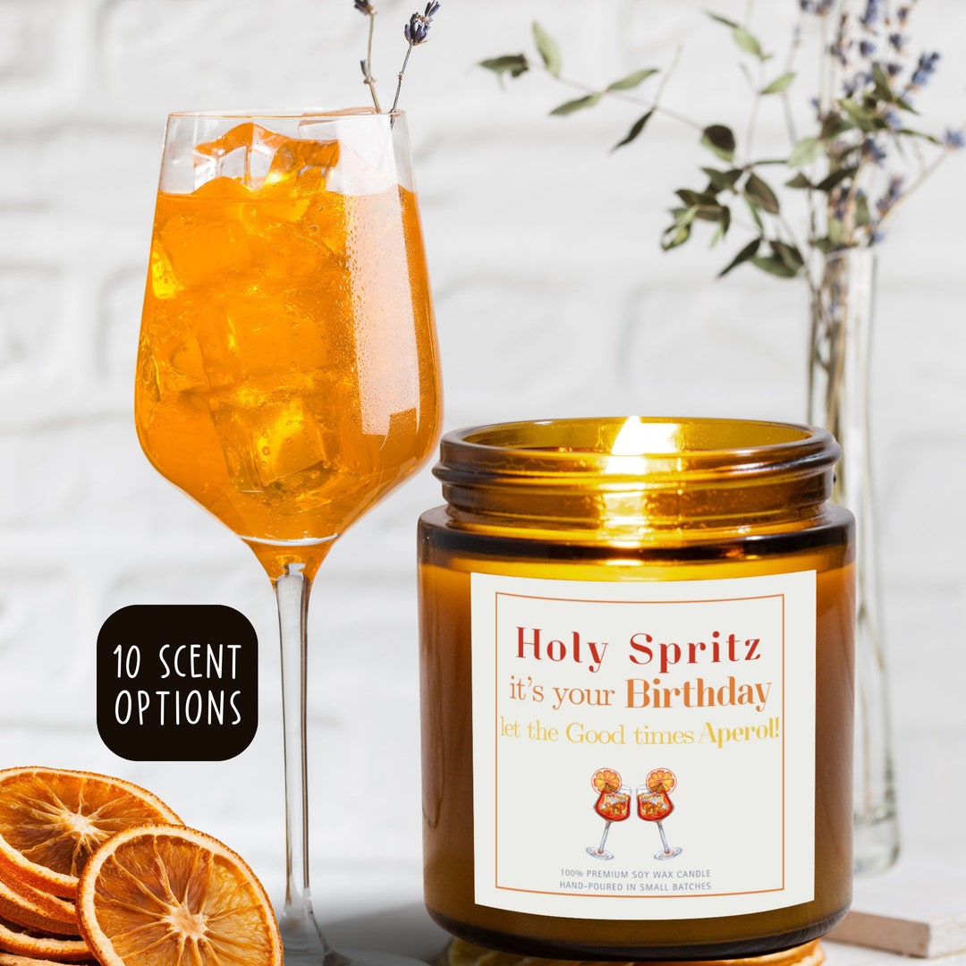 Funny Spritz Scented Candle for Him and Her Cocktail Drink Lover ...