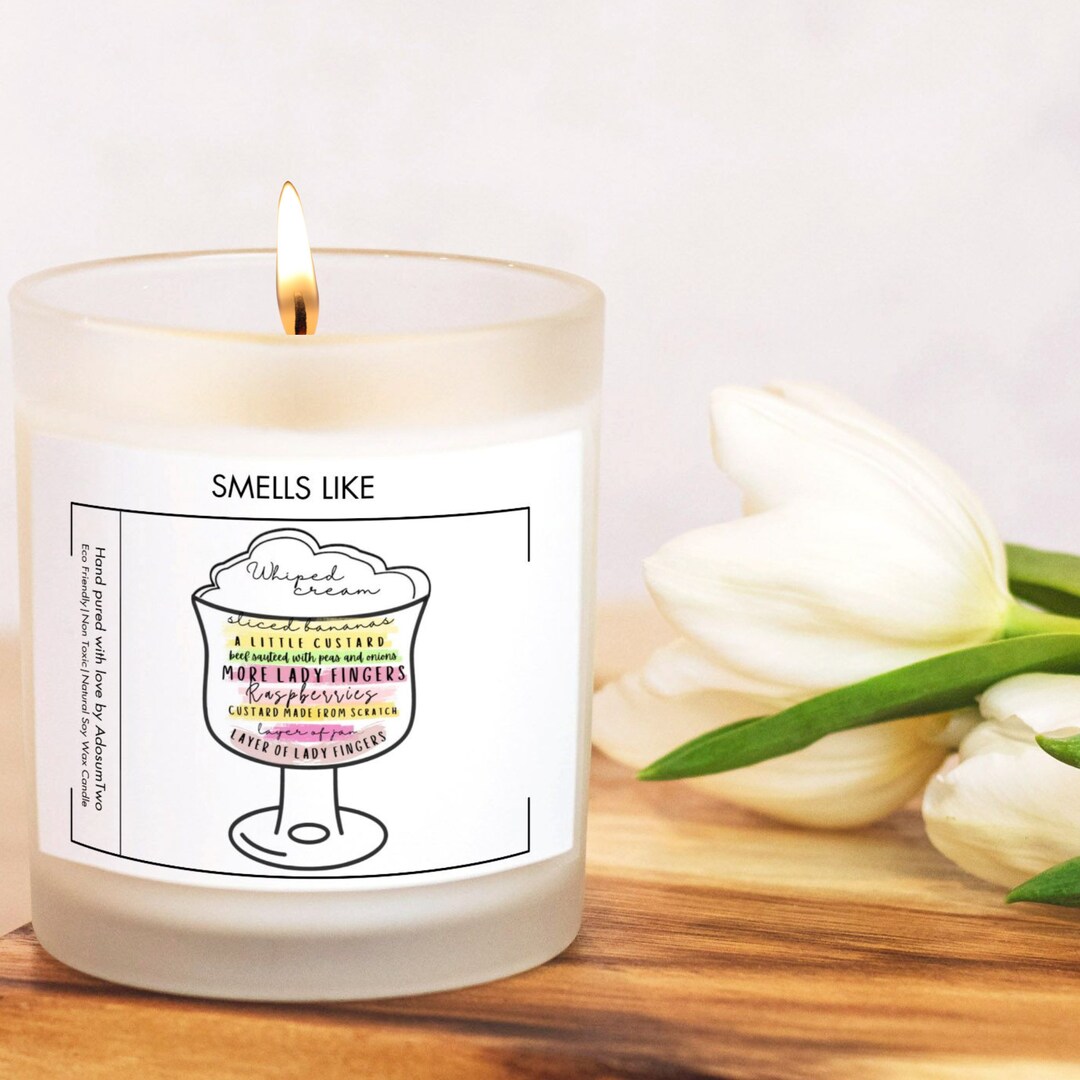 Friends Thanksgiving Rachel Trifle Candle, Frosted Glass Hand Poured ...