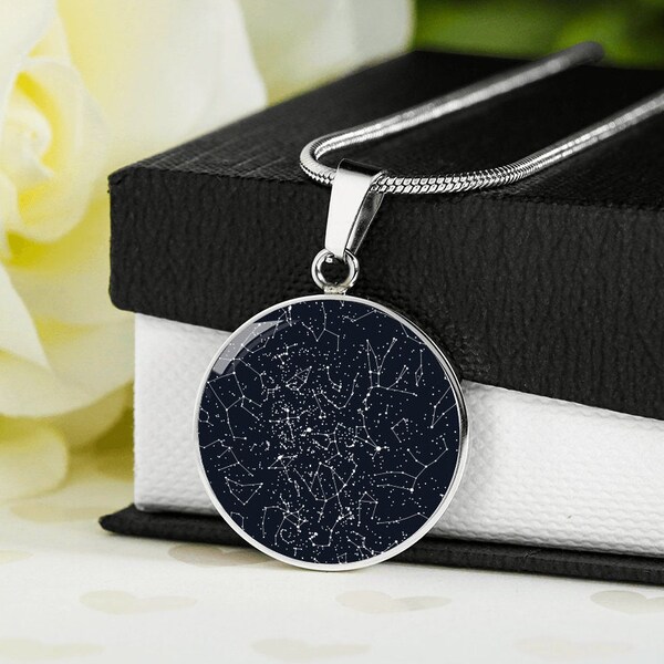 Gold Star Map Pendant - Etsy