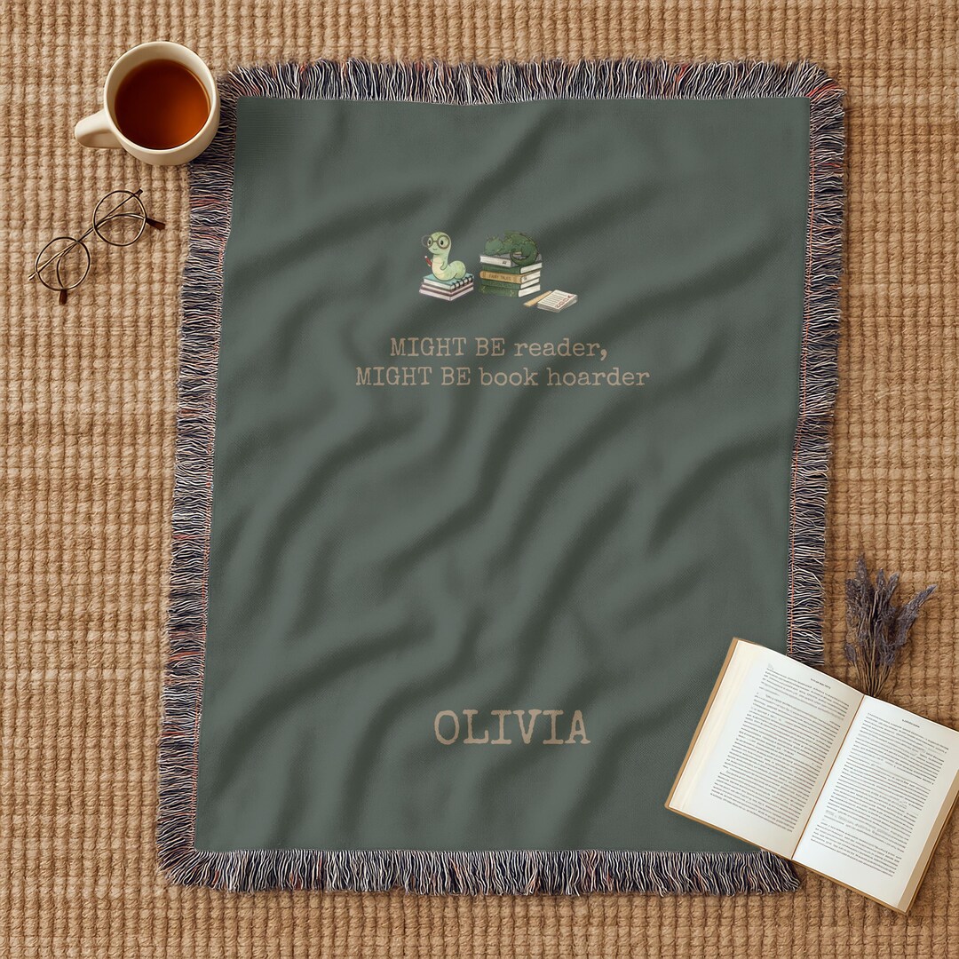 Personalized Name Teachers Book Reader Book Hoarder Blanket Literature ...