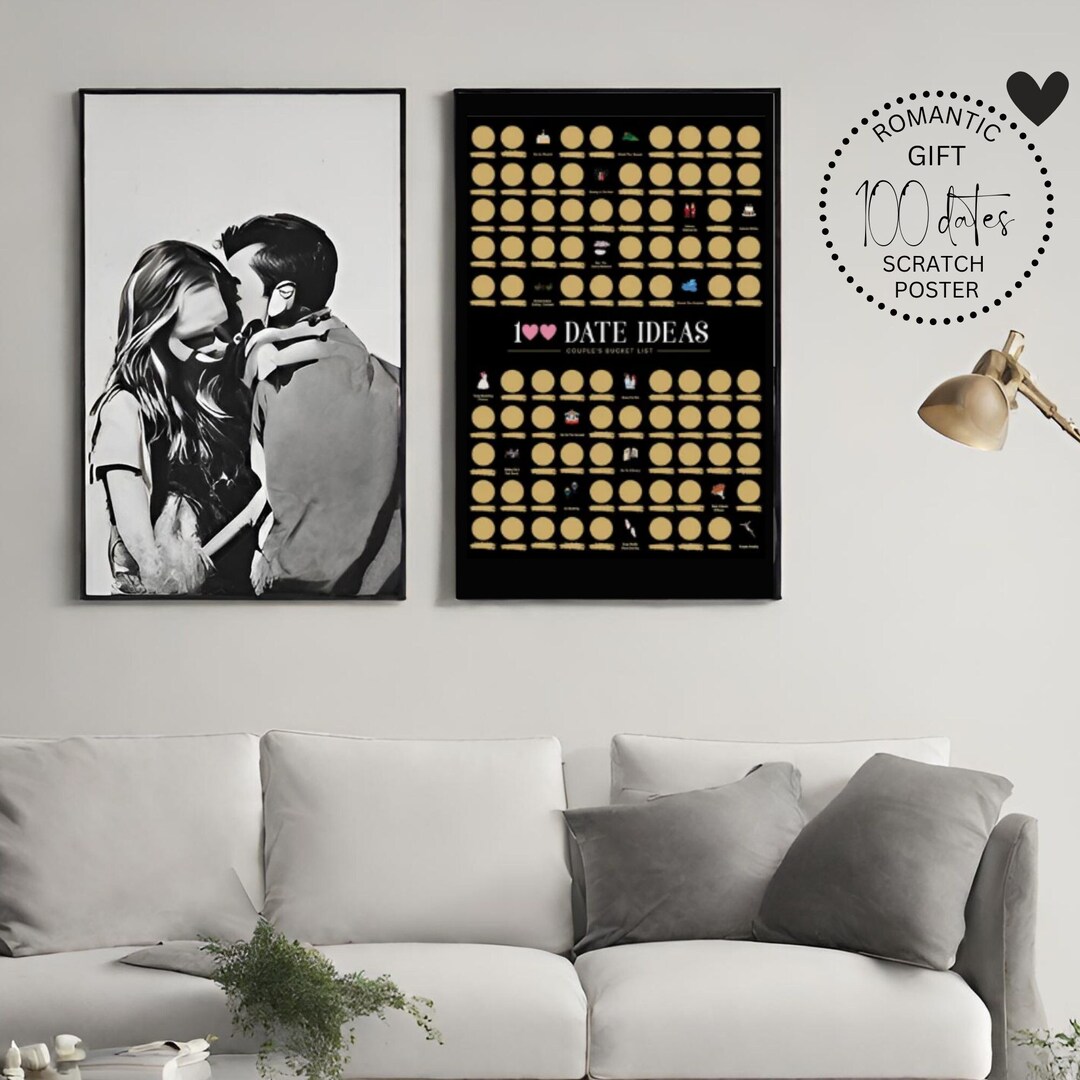 100 Date Ideas Poster, Making Memories Poster of Dates by A Year of ...
