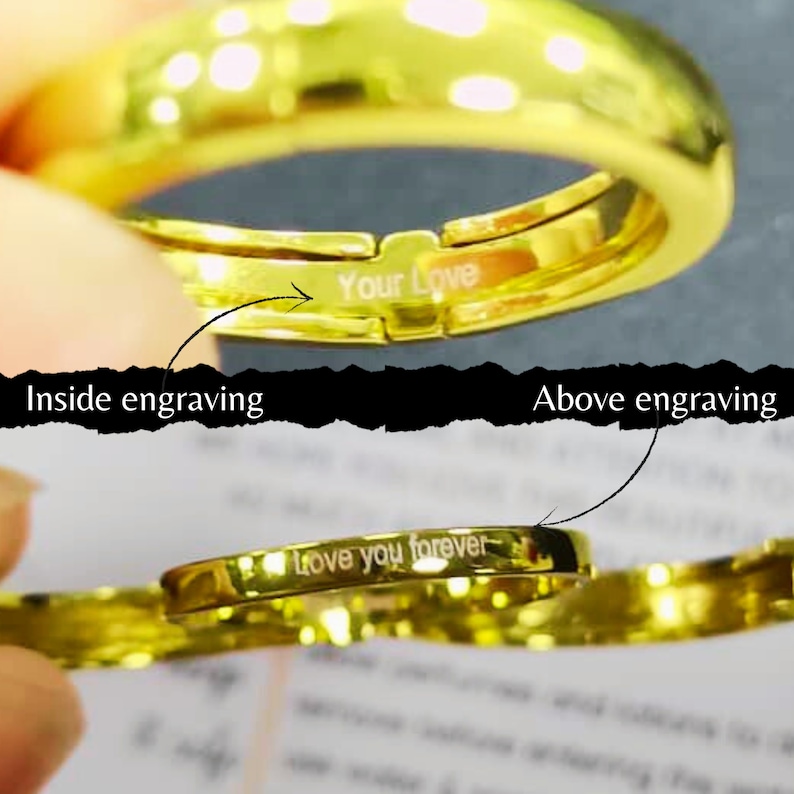 Secret Message Openable Ring for Woman Engraved Minimalistic Jewelry ...