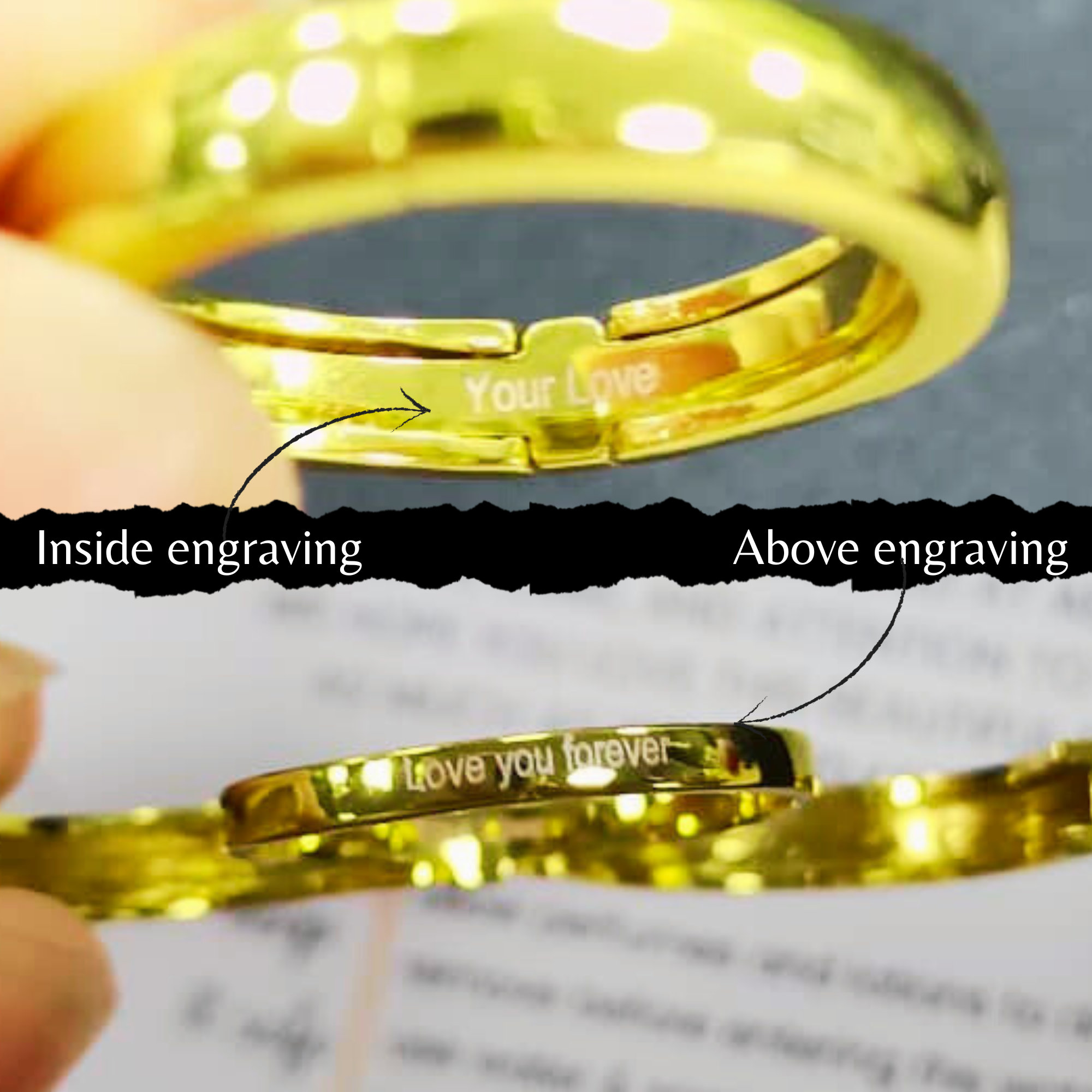 Secret Message Openable Ring for Woman Engraved Minimalistic Jewelry ...