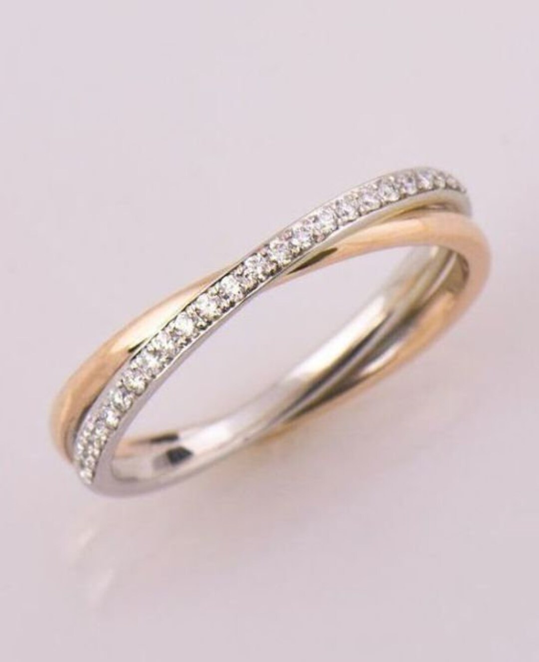 Criss cross Diamond Ring, X Ring, Cross Over Ring, Round Colorless ...