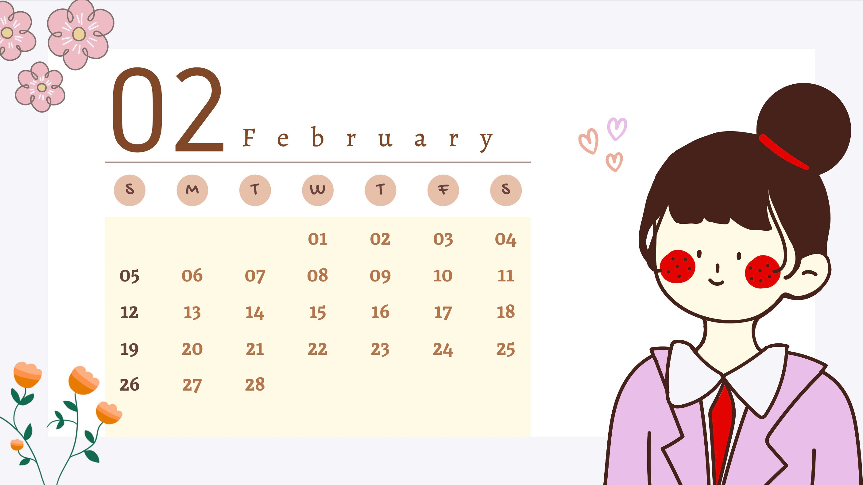 Cute Monthly Calendar for 2023, Instant Download, Printable Calendar ...