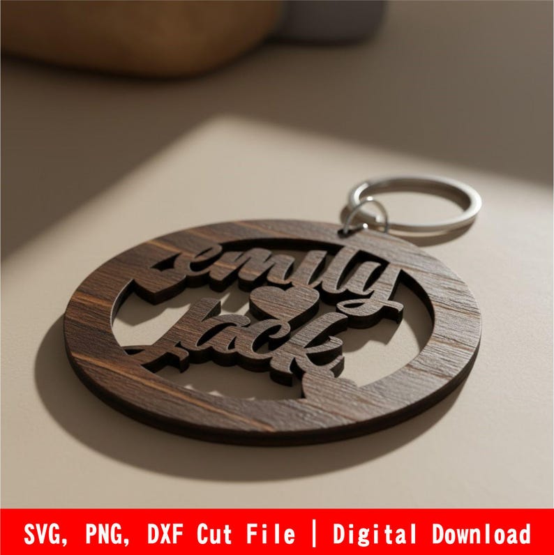 Keychain Laser Cut File Printable | Personalized Valentine's Couple SVG ...