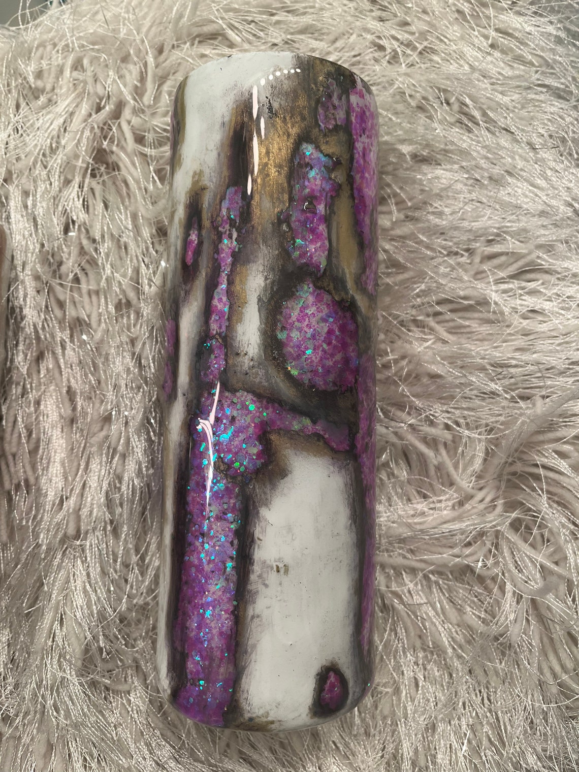 Purple Diamonds Black and Gold Distressed Tumbler - Etsy