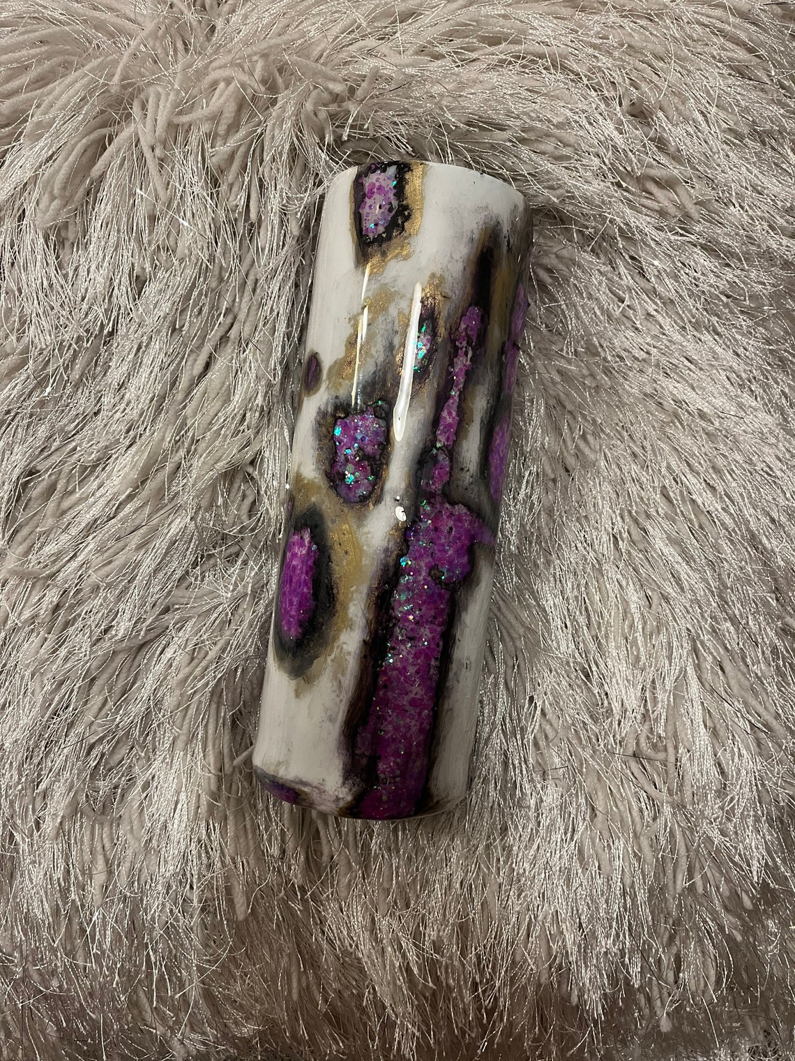 Purple Diamonds Black and Gold Distressed Tumbler - Etsy